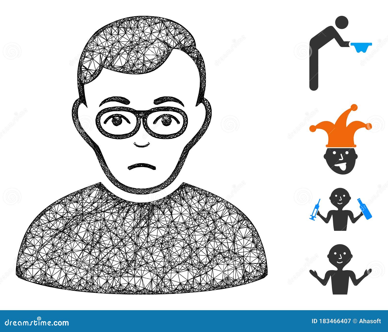 Downer Web Vector Mesh Illustration Stock Illustration - Illustration ...