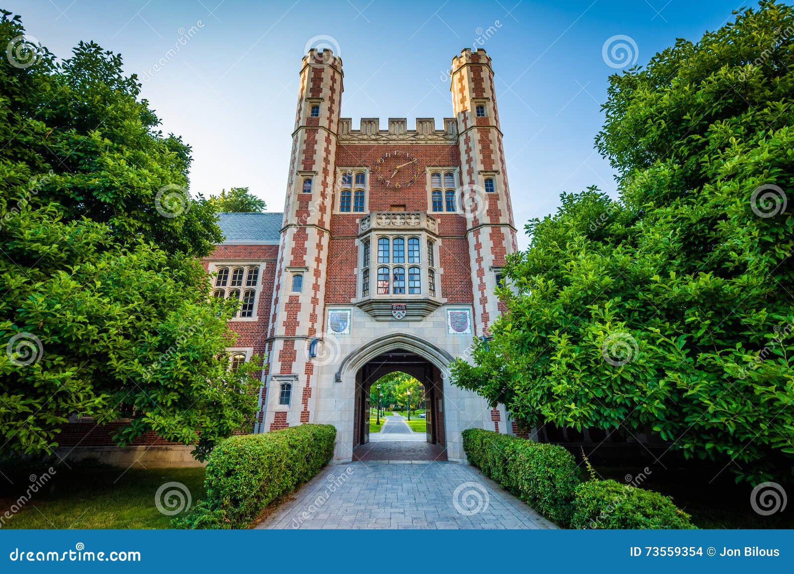 The Downes Memorial ClockTower, at Trinity College, in Hartford Stock ...