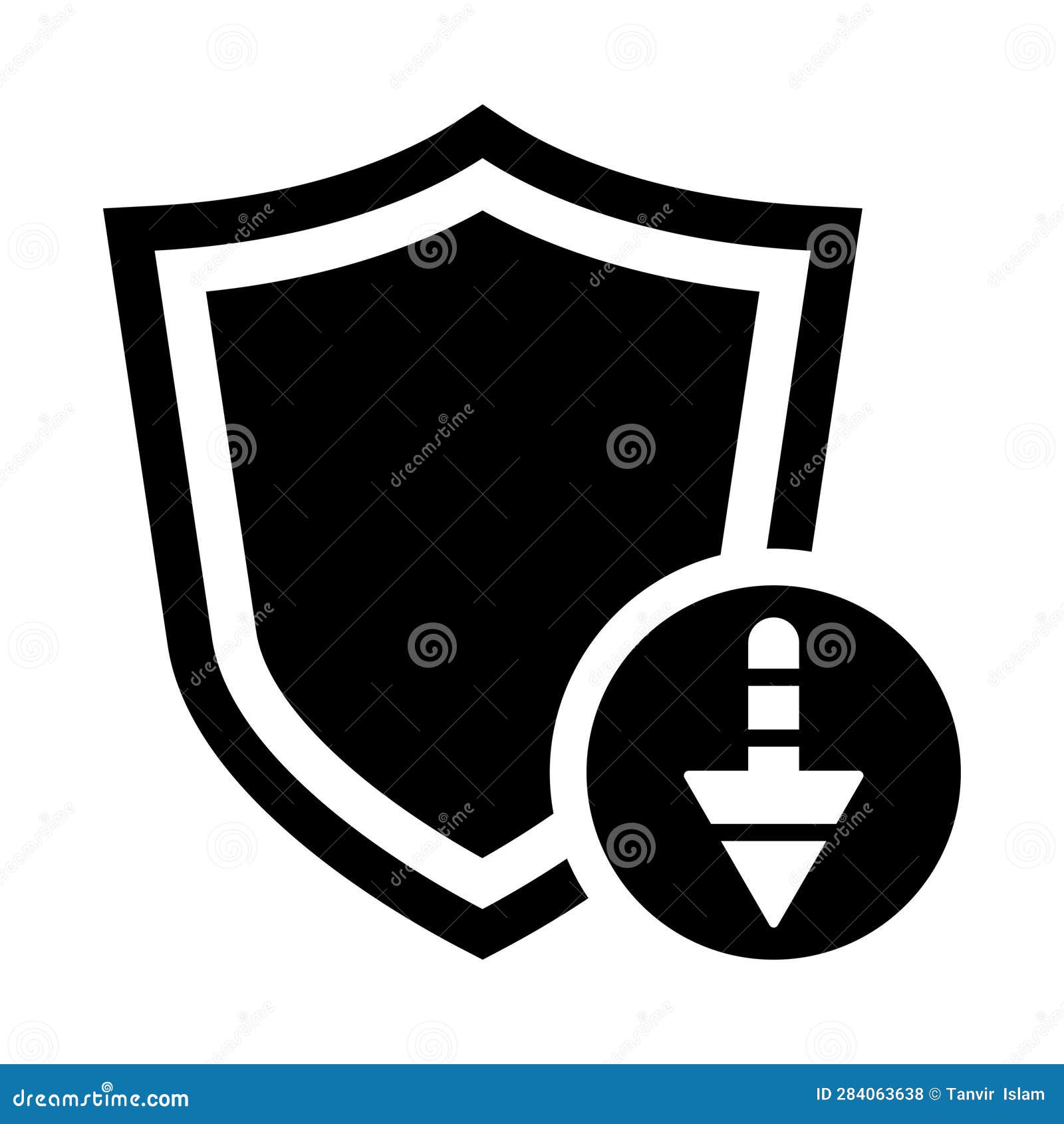 Downgrade Security Icon stock vector. Illustration of sign - 284063638