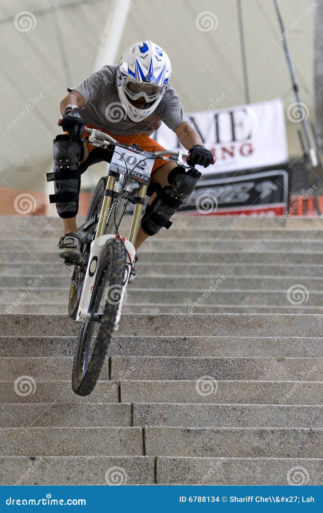 Downhill Bicycle Racing Action Editorial Stock Image - Image of ...
