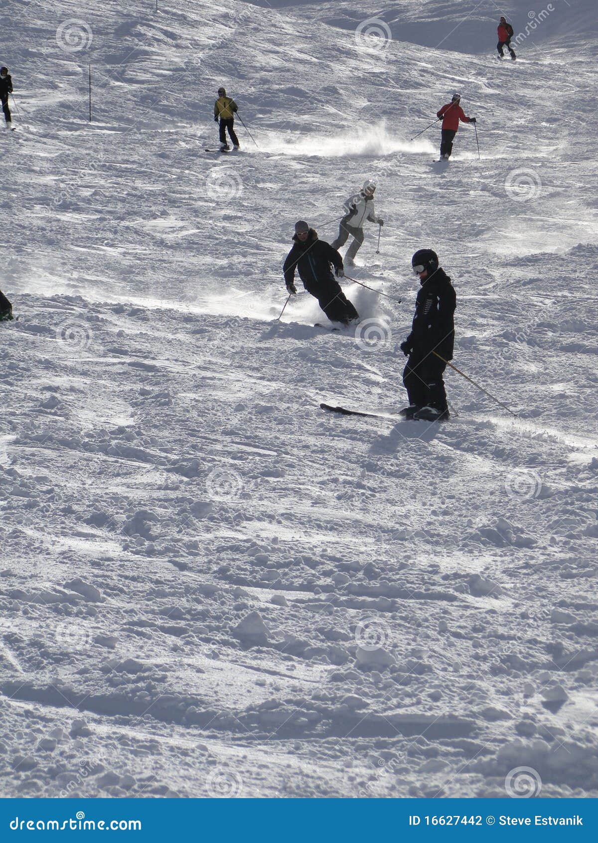 Downhill Skiers Attack the Slope Editorial Photography - Image of alps ...