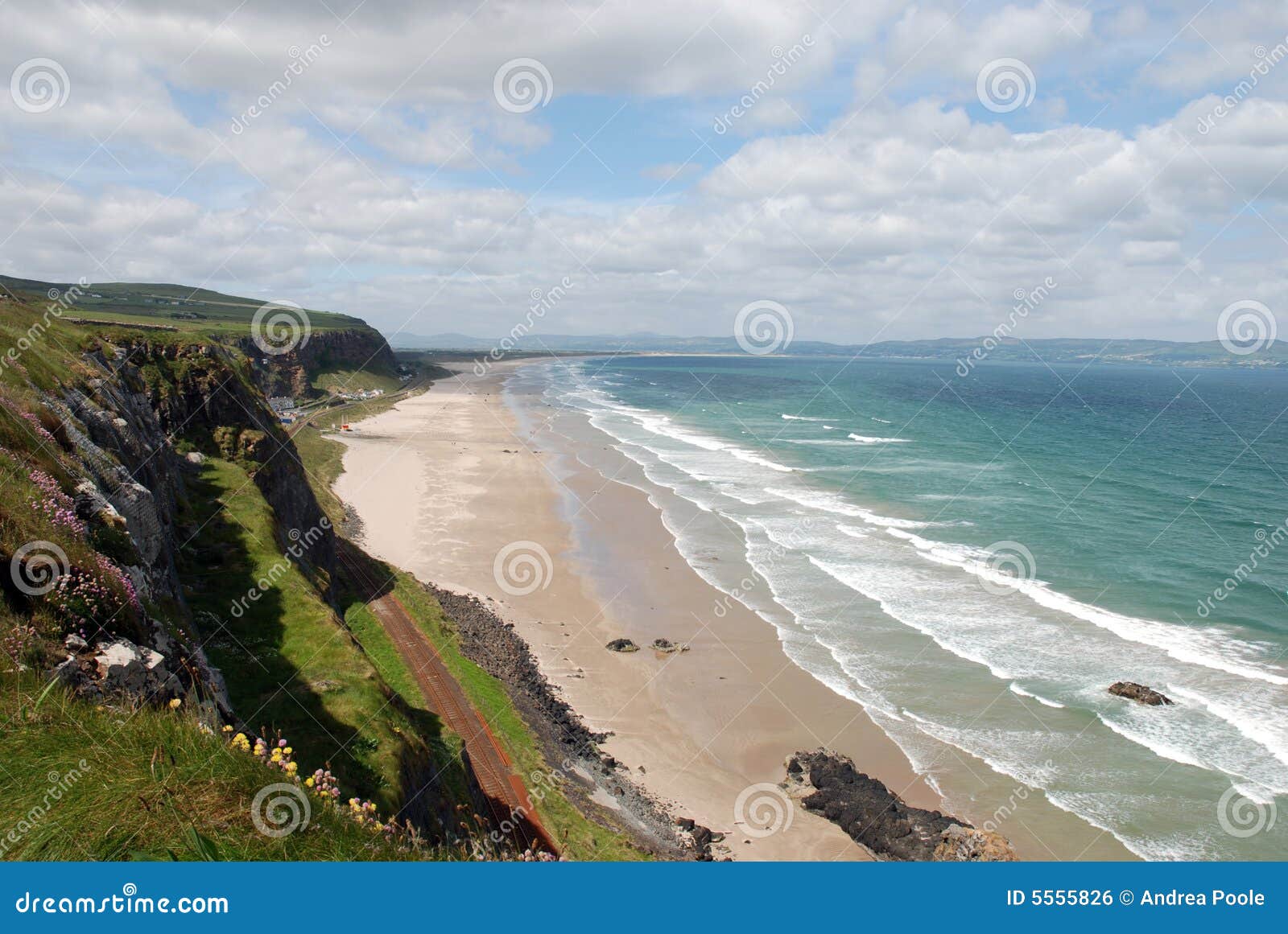 Downhill Strand stock photo. Image of atlantic, ireland - 5555826