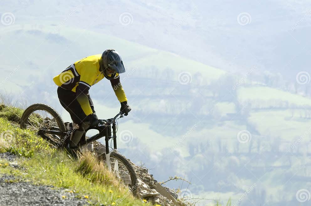 Downhiller stock image. Image of extreme, sport, male - 1484679