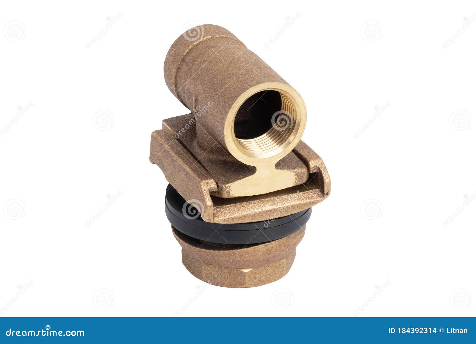 Downhole Adapter On A White Background. Brightly Threaded Inlet Stock ...