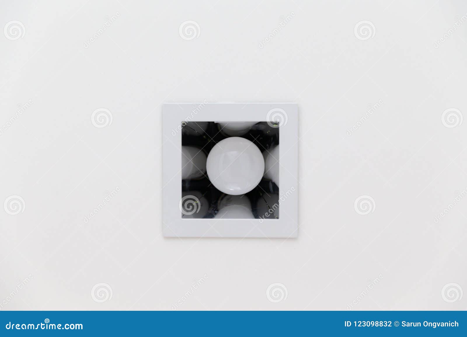 Downlight or Ceiling Light Bottom View. Stock Photo - Image of home ...