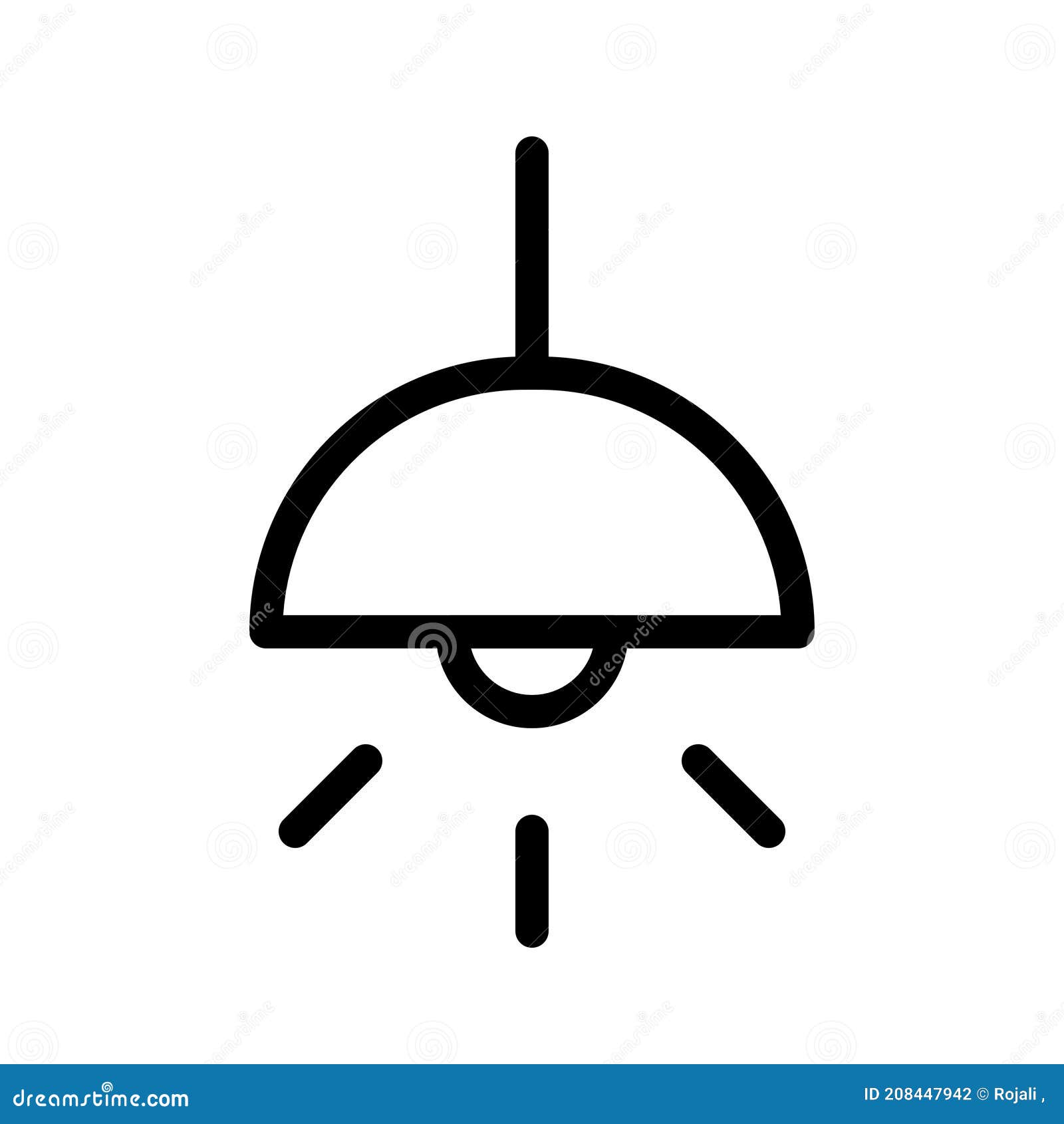Downlight Icon Logo or Illustration with Outline Stroke Style Vector ...