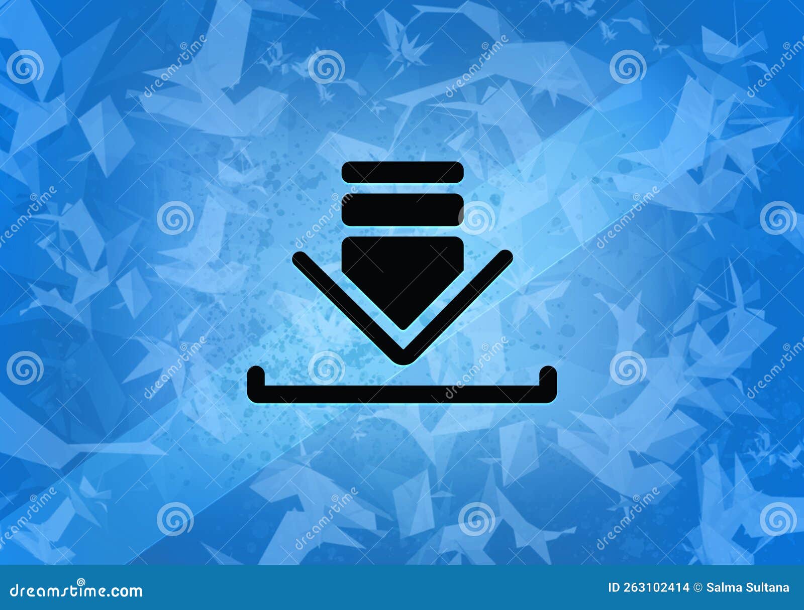 Download Aesthetic Abstract Icon on Blue Background Stock Illustration ...