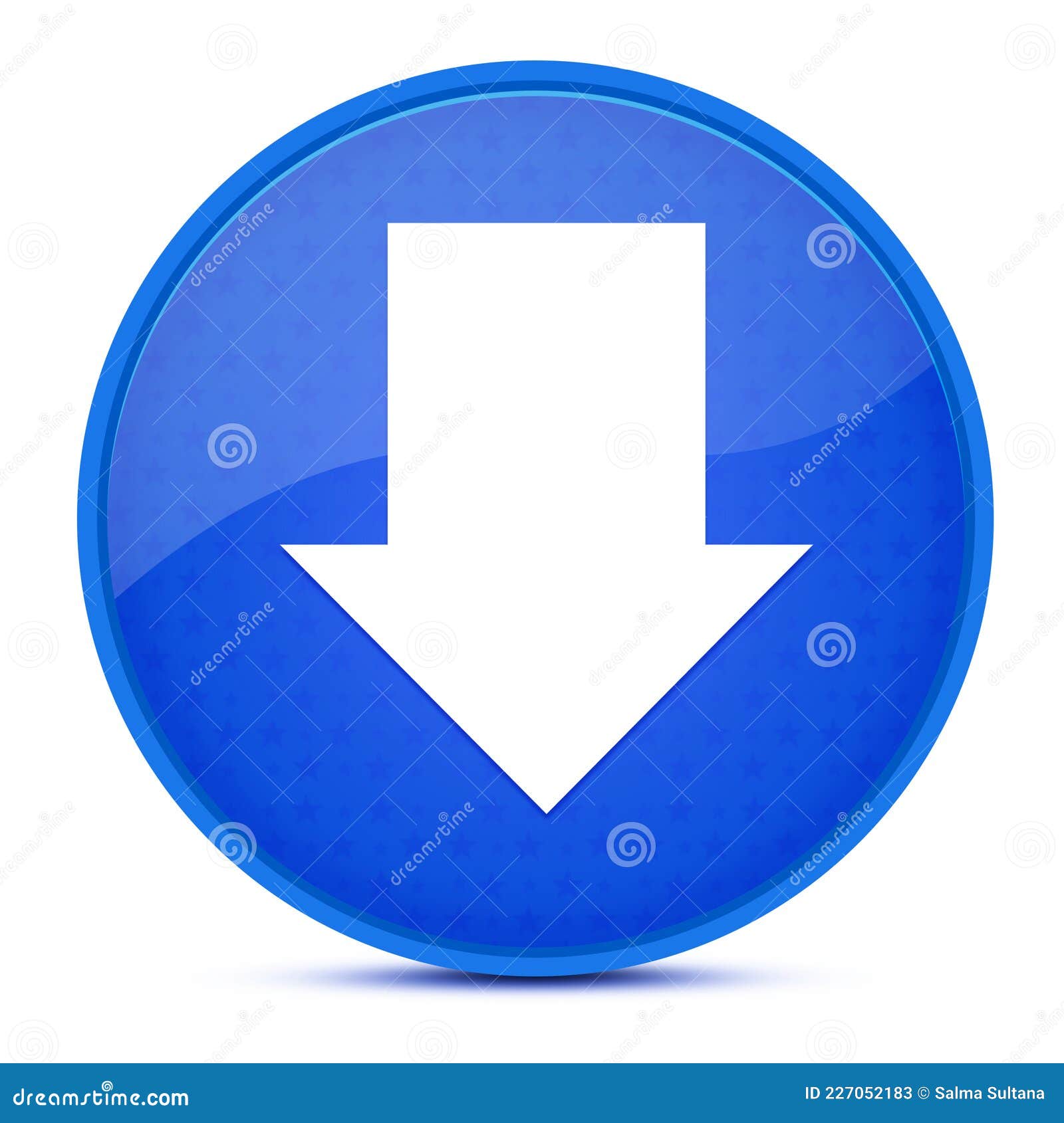 Download Aesthetic Glossy Blue Round Button Abstract Stock Illustration ...
