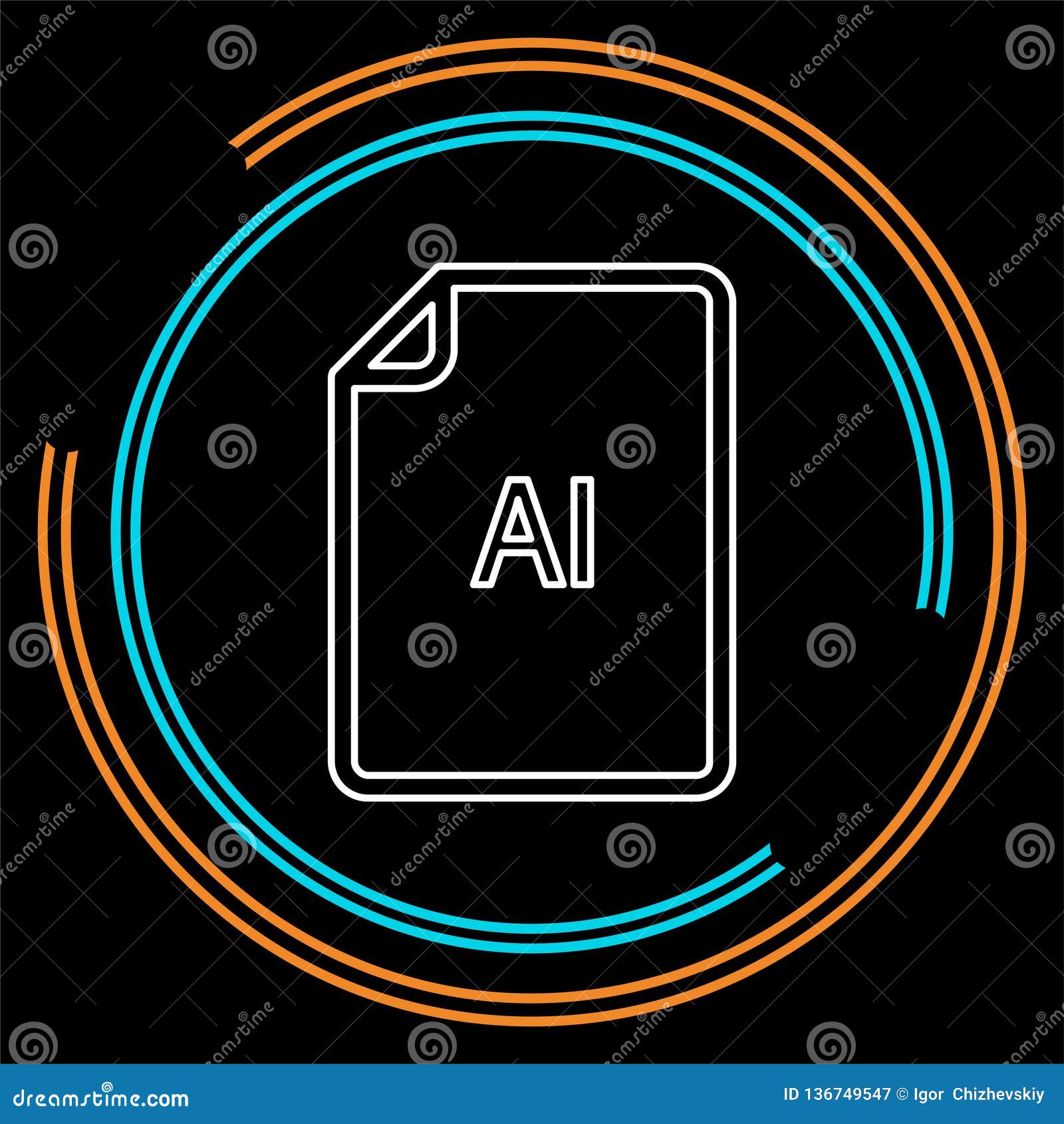 Download AI Document Icon - Vector File Format Stock Vector ...