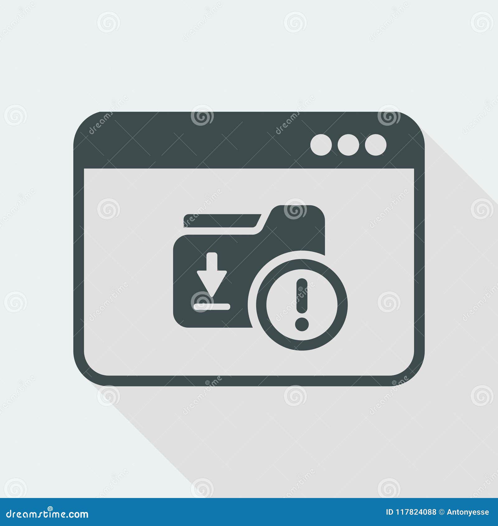 Download Alert Window - Vector Flat Minimal Icon Stock Vector ...