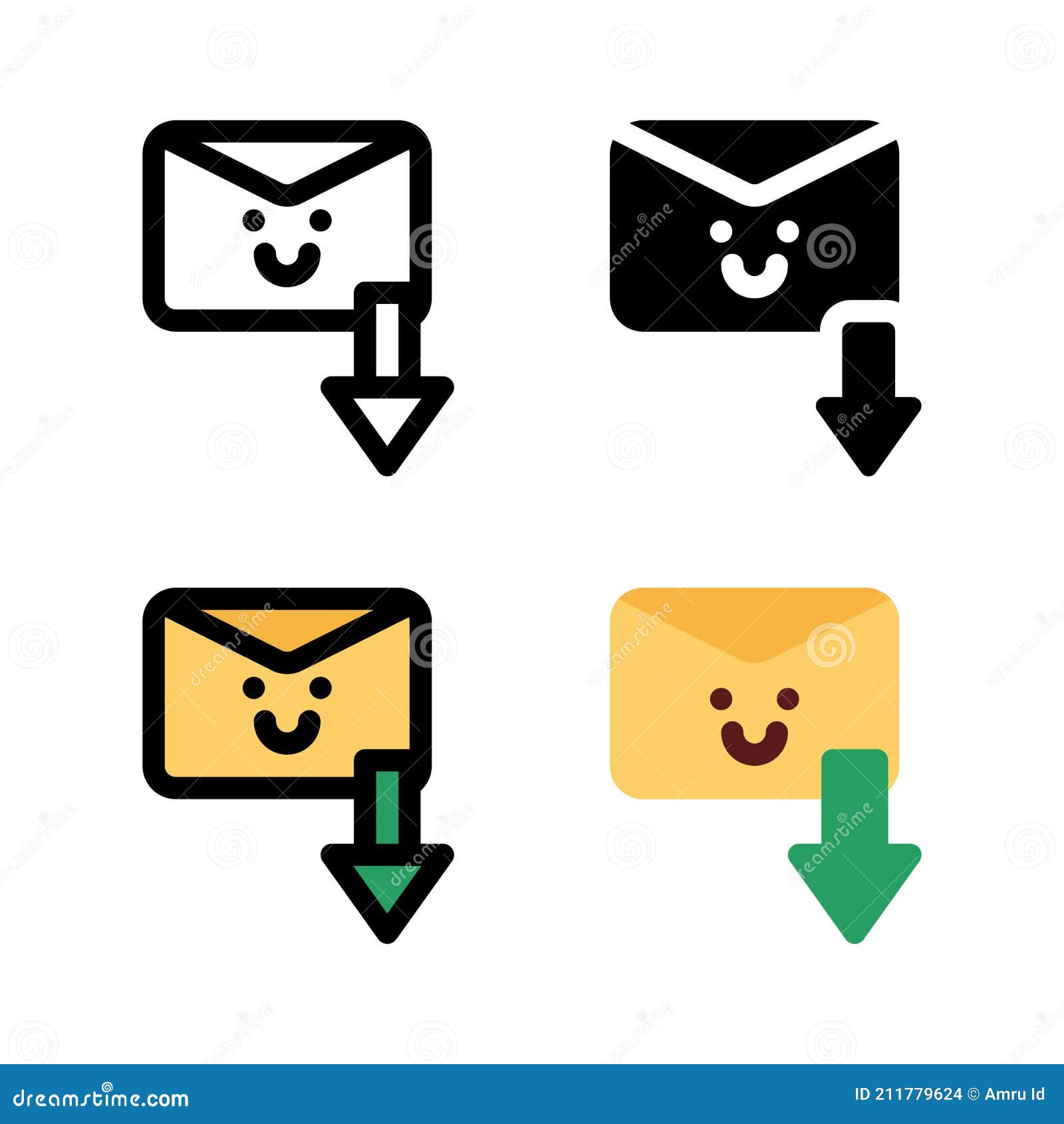 Download All Data or Folder Cute Email Character Icon, Logo, and ...