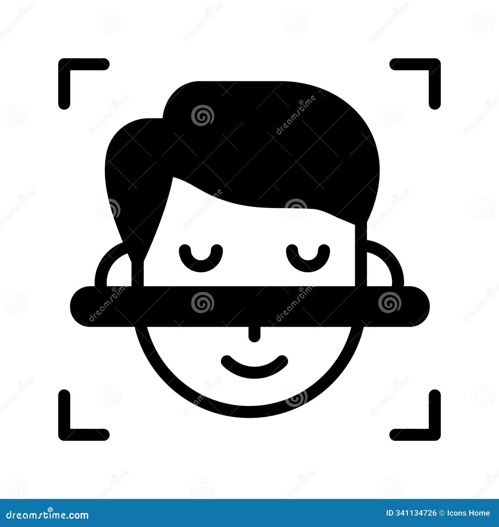 Download this Amazing Icon of Face Detection in Modern Style Stock ...