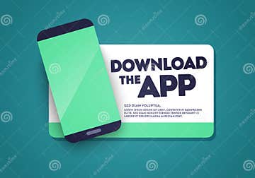 Vector Download the App Sticker with Phone and Screenshot Space Stock ...