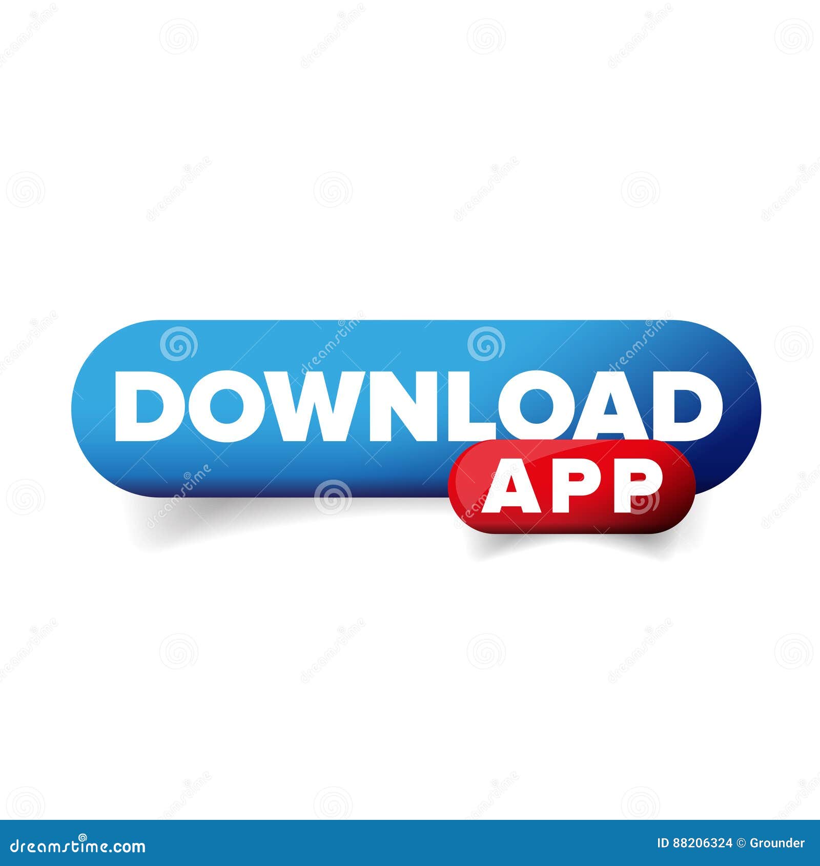 Download App button vector stock vector. Illustration of background ...