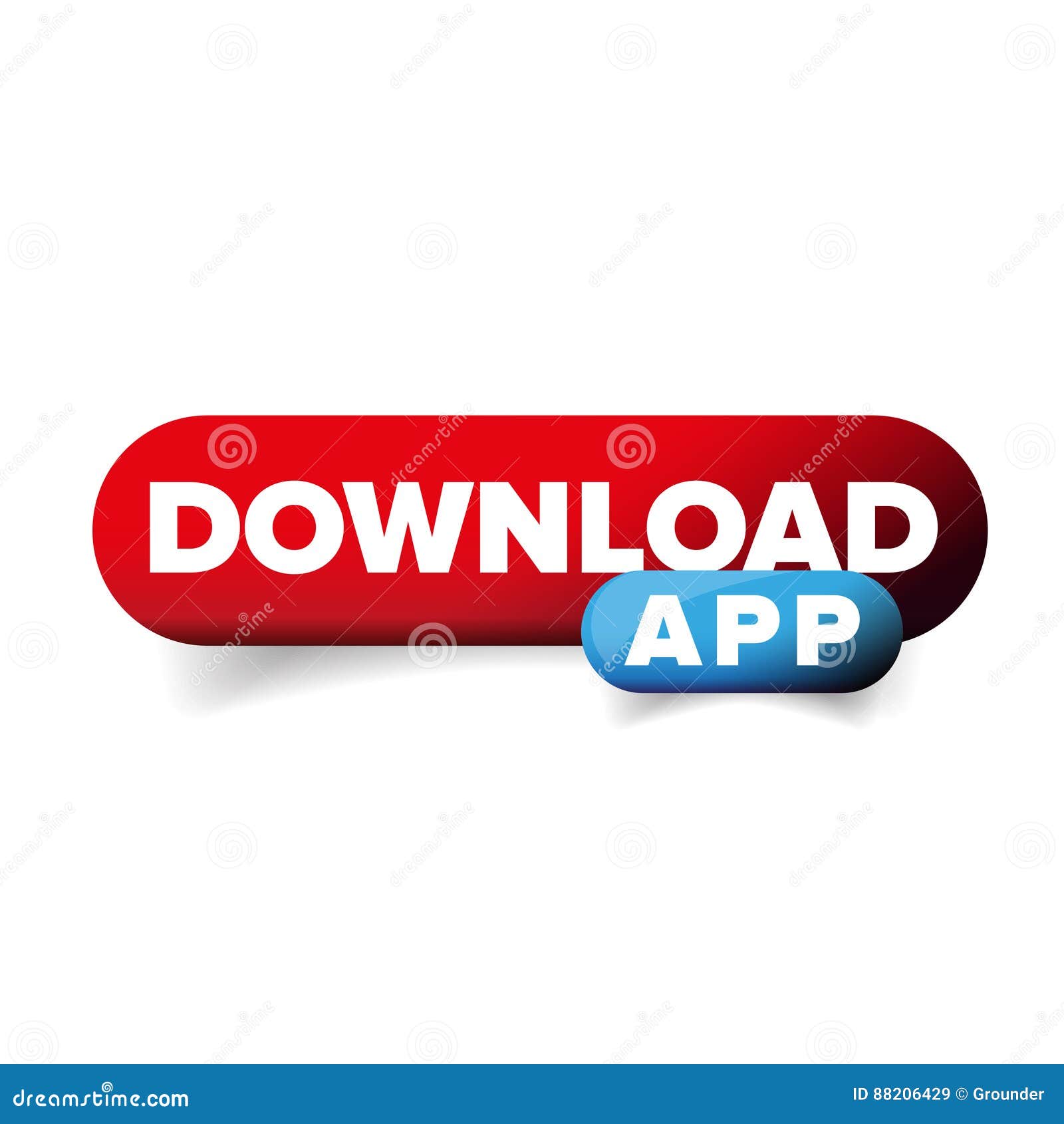 Download App button vector stock vector. Illustration of icon - 88206429