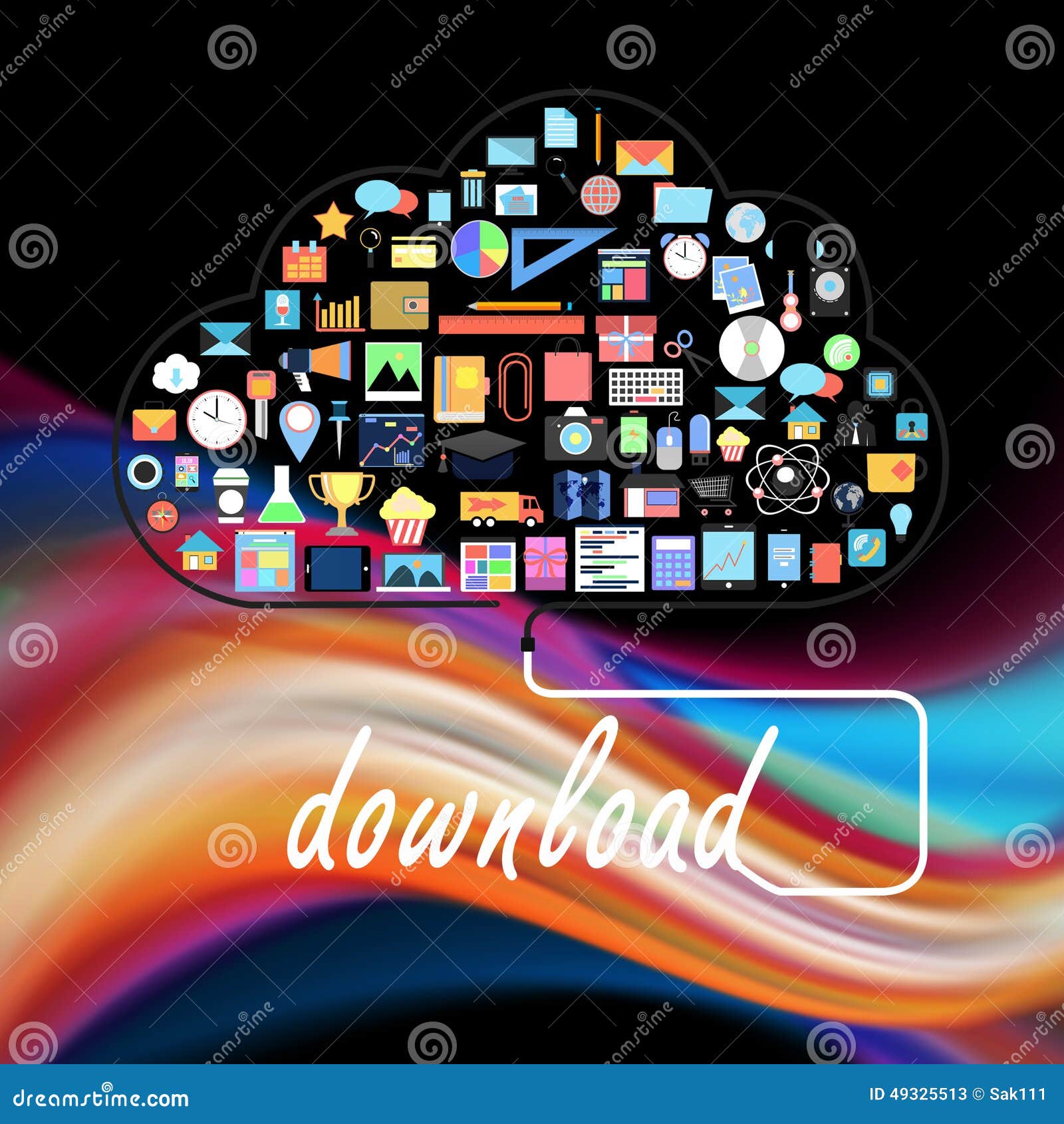 Download Applications on Abstract Background Stock Illustration ...