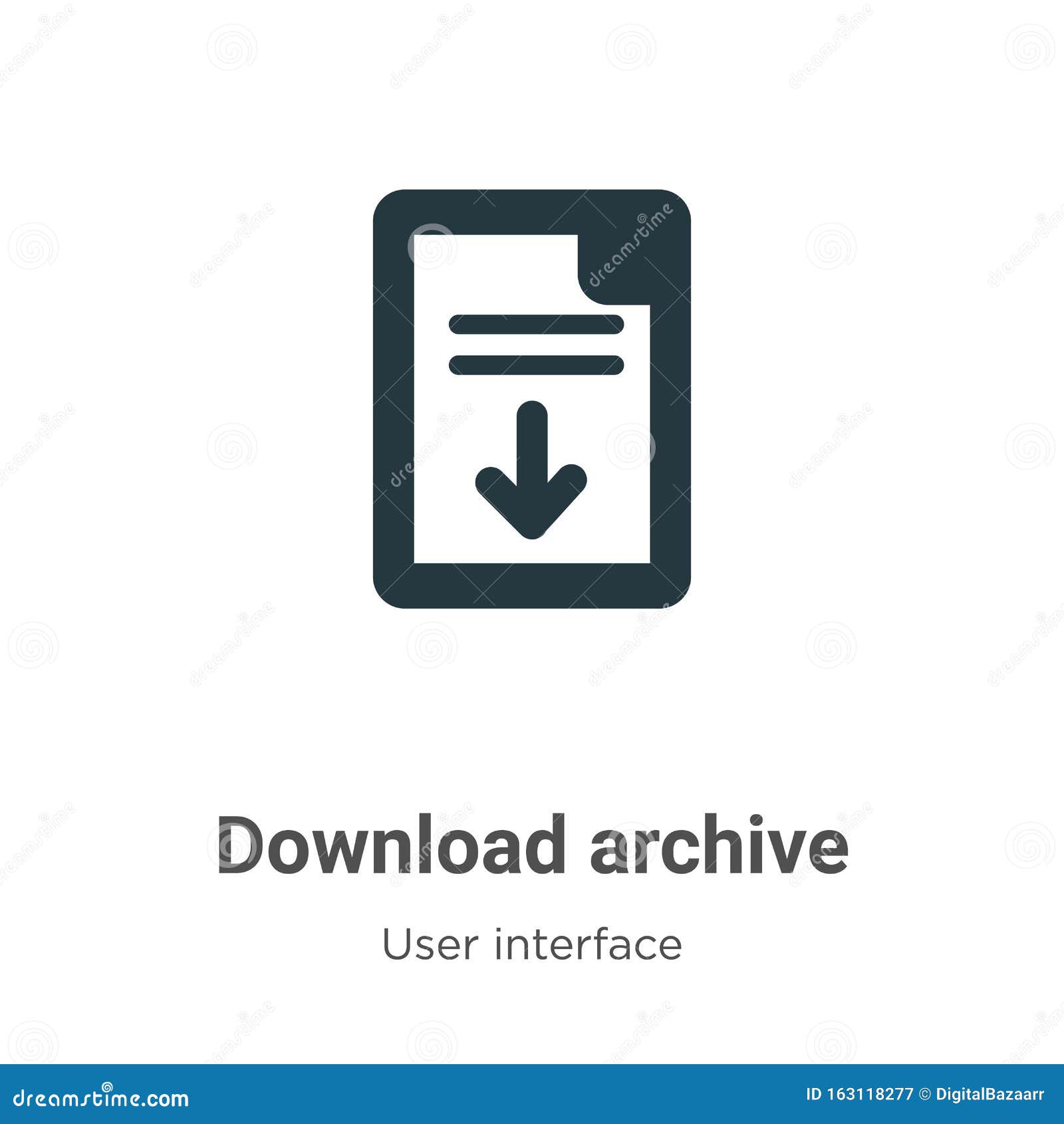 Download Archive Vector Icon On White Background. Flat Vector Download ...