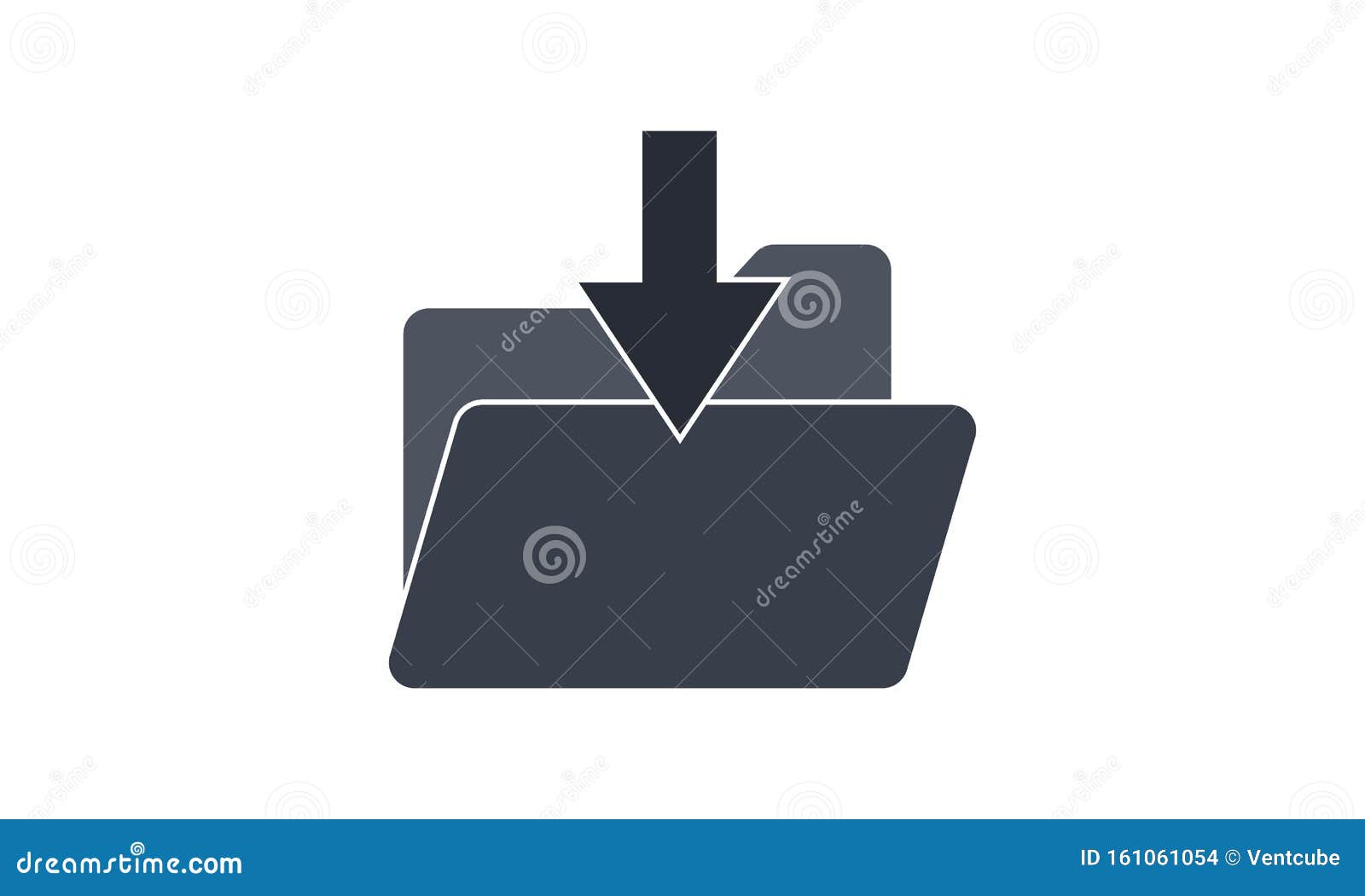 Download Arrow with Folder Icon. Concept Web Buttons. Vector ...