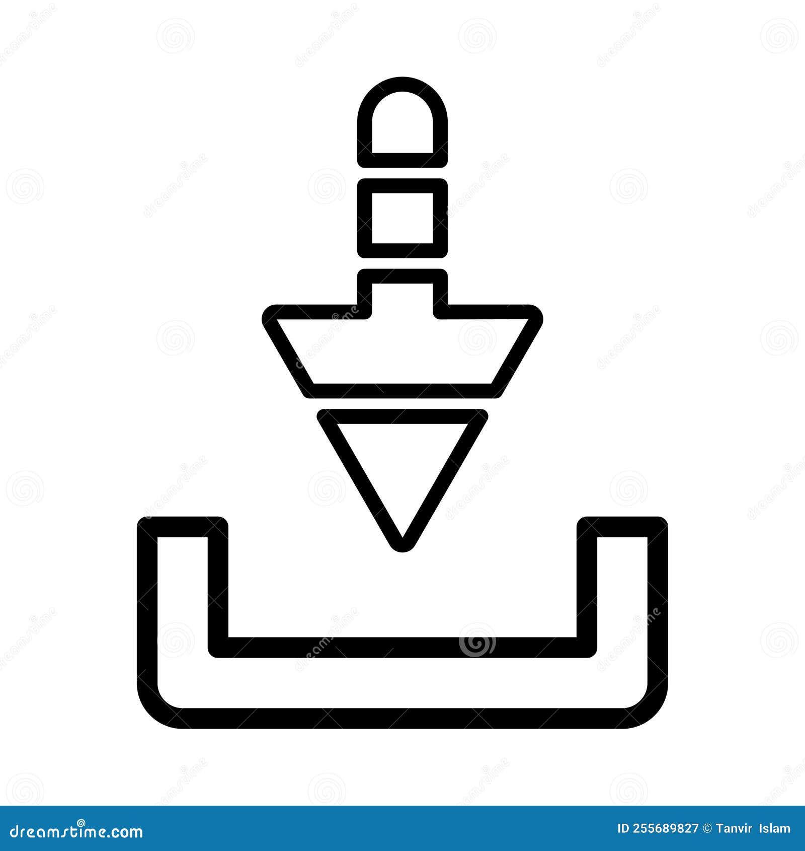 Download Arrow Icon stock vector. Illustration of navigation - 255689827