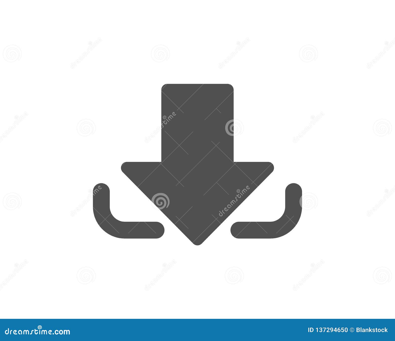Download Arrow Icon. Down Arrowhead. Vector Stock Vector - Illustration ...