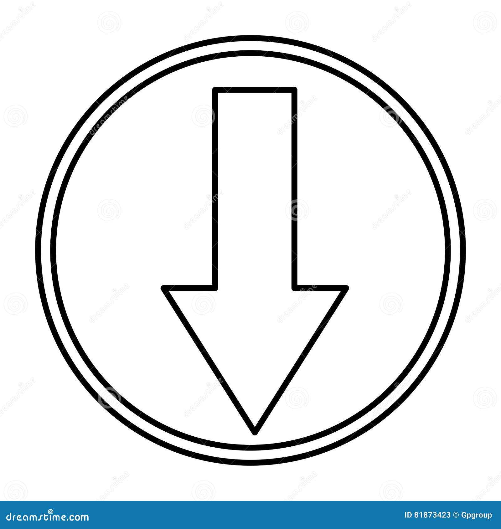 Download Arrow Inside Button Design Stock Vector - Illustration of ...