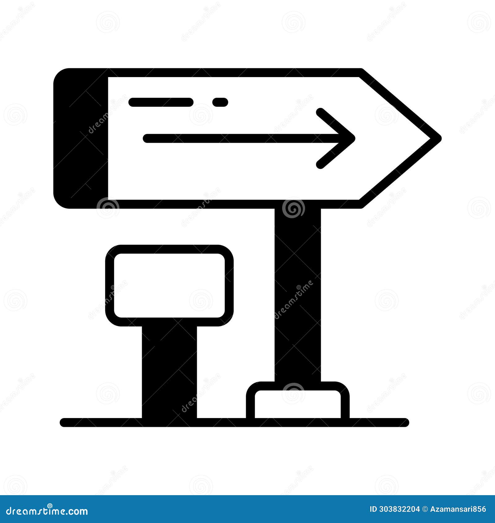 Download this Beautifully Designed Icon of Directional Board Stock ...