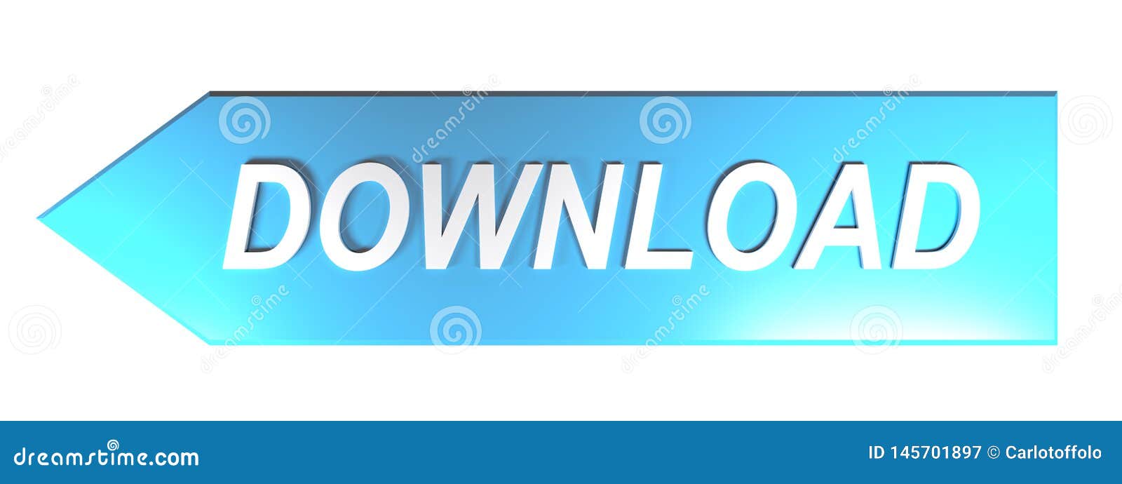 DOWNLOAD on Blue Arrow - 3D Rendering Stock Illustration - Illustration ...