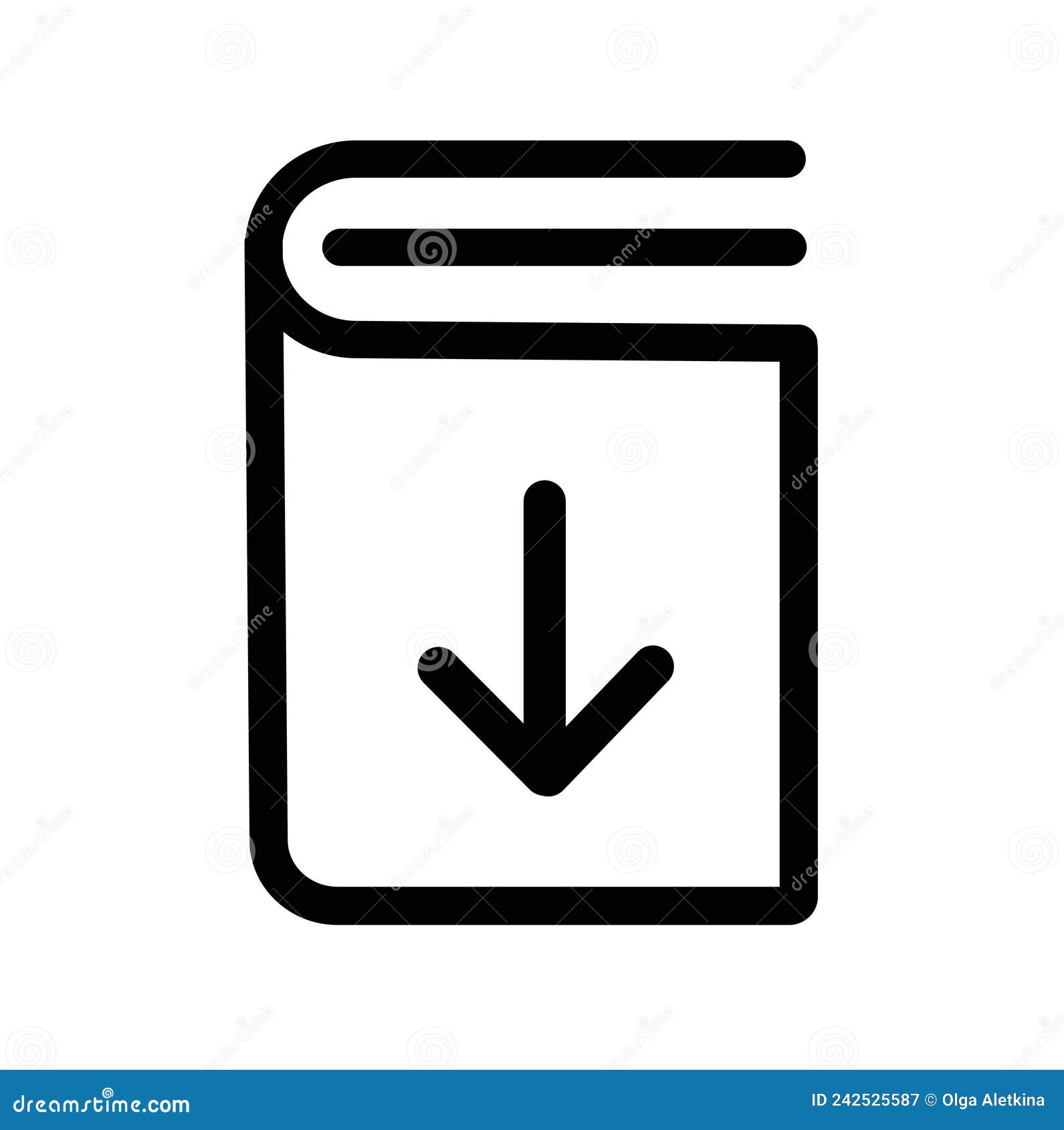 Download Book Vector Icon, Ebook Symbol. Modern, Simple Flat Vector ...