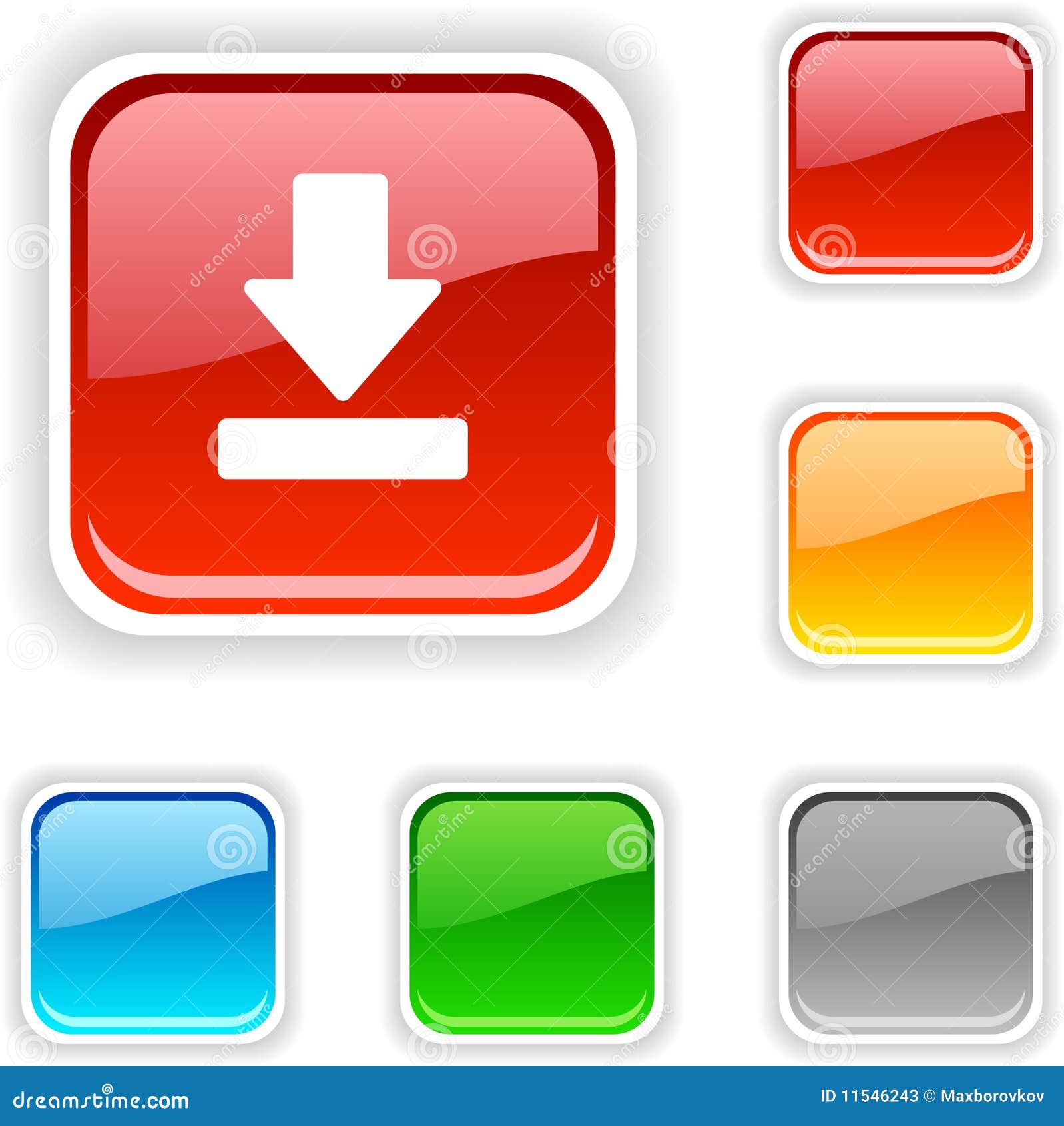 Download button. stock vector. Illustration of blend - 11546243