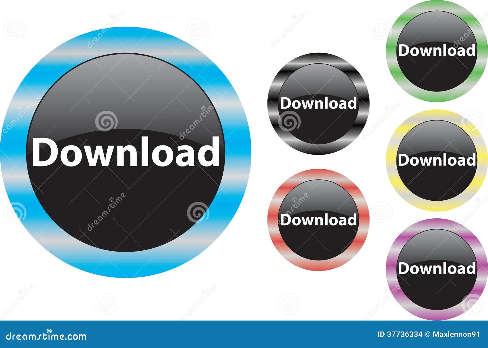 Download button blue stock illustration. Illustration of bitmap - 37736334