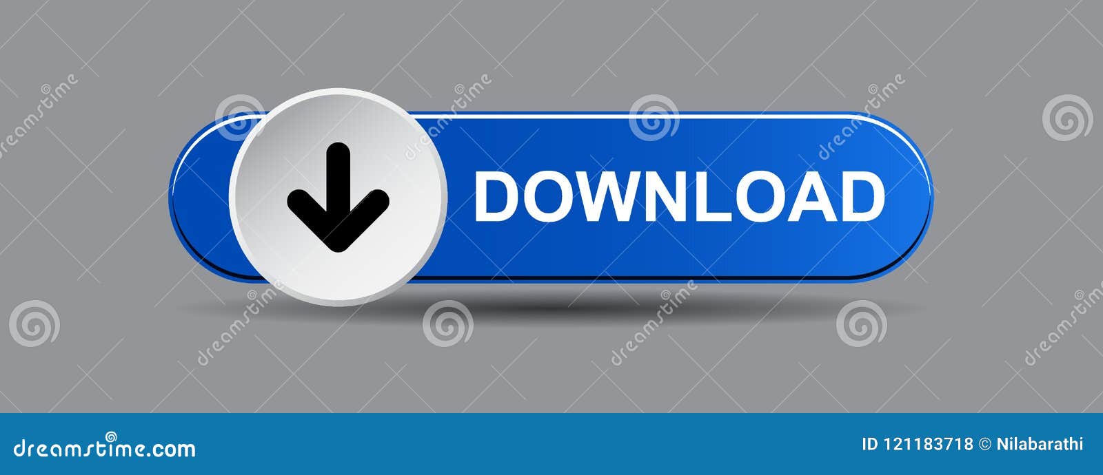 Download button blue stock illustration. Illustration of gray - 121183718