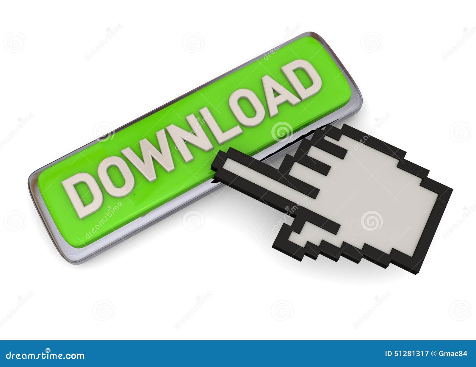 Download Button - 3D stock illustration. Illustration of business ...