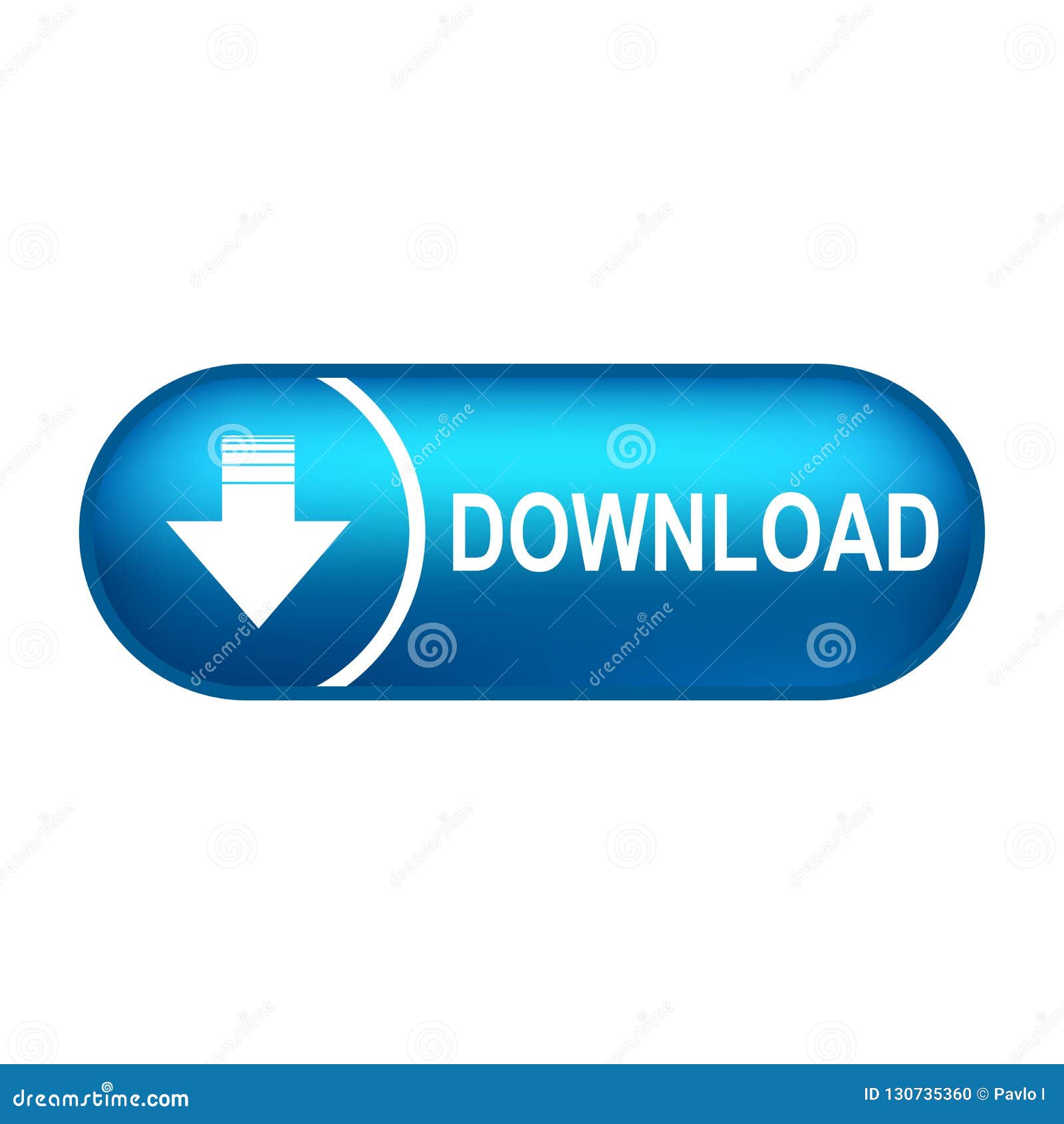 Download Button Illustration with Down Arrow Icon Isolated. Load Symbol ...