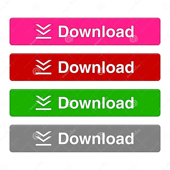 Download Button Set for Website Design. Vector EPS Format. Stock Vector ...