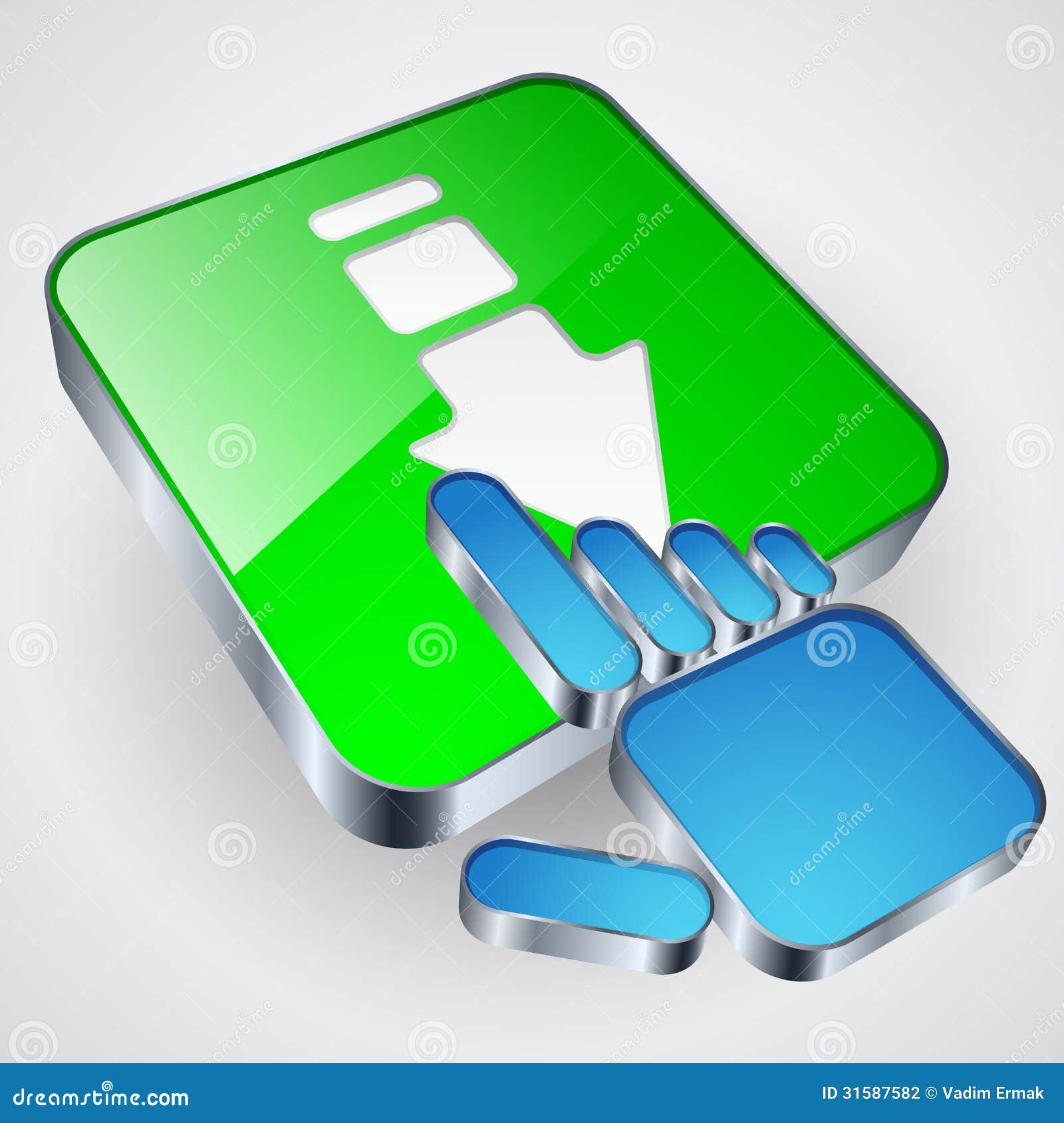 Download button stock vector. Illustration of cursor - 31587582