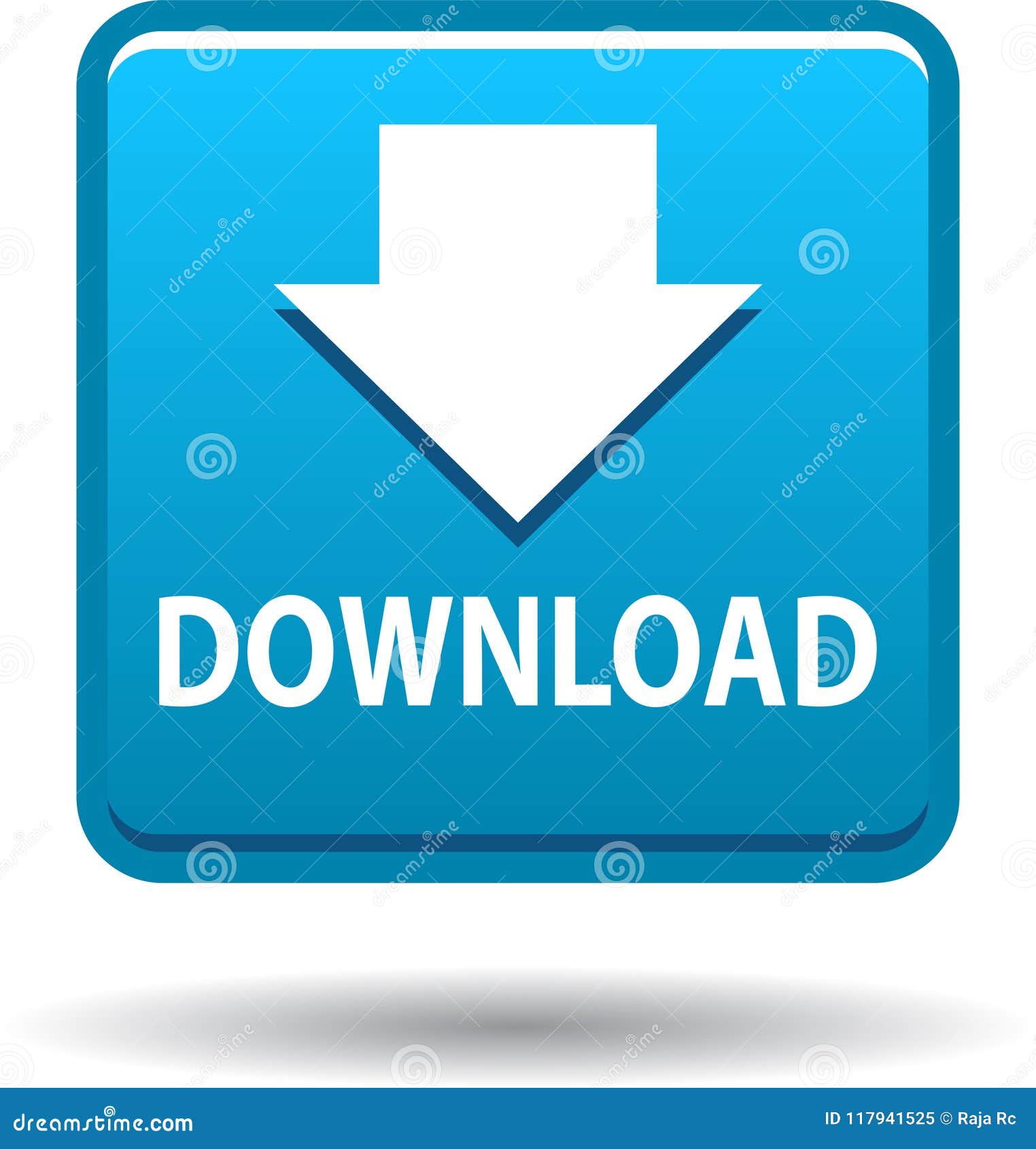 Download Button Web Icon Blue Stock Vector - Illustration of browser ...