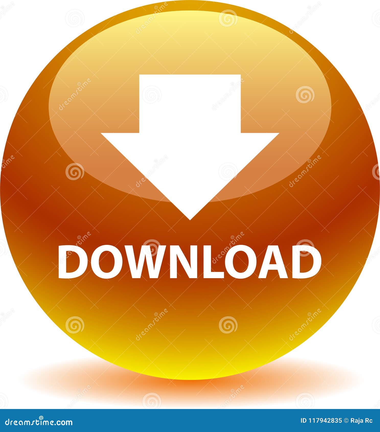 Download Button Web Icon Yellow Stock Vector - Illustration of ...