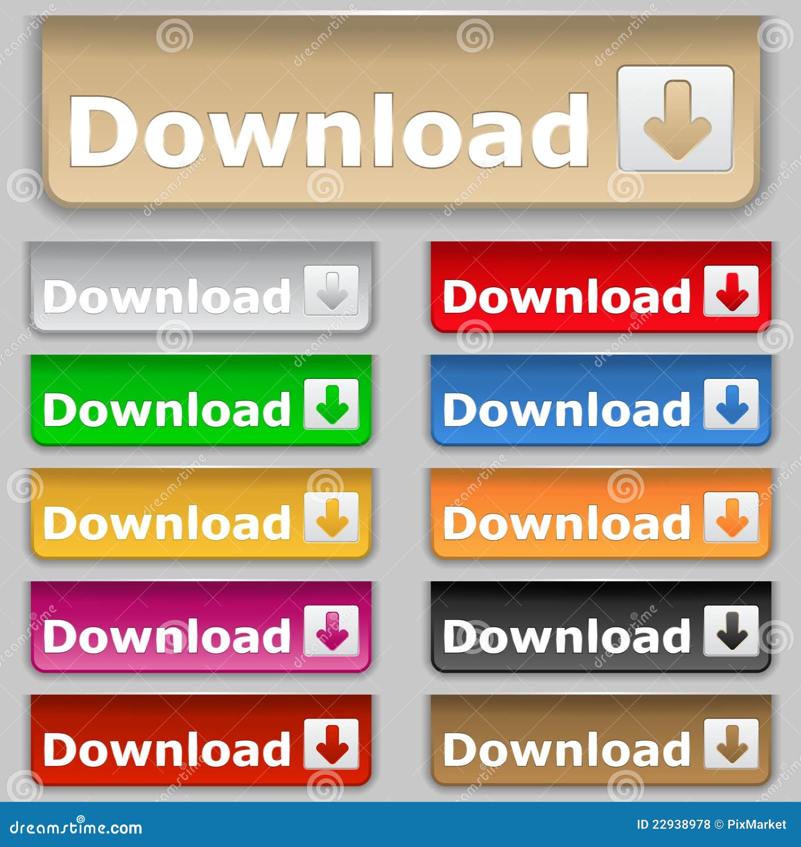 Download Buttons stock vector. Illustration of graphic - 22938978