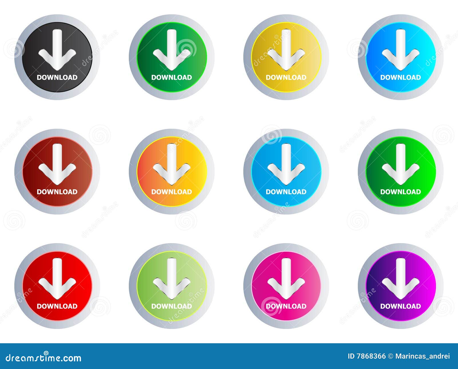 Download buttons stock vector. Illustration of menu, button - 7868366