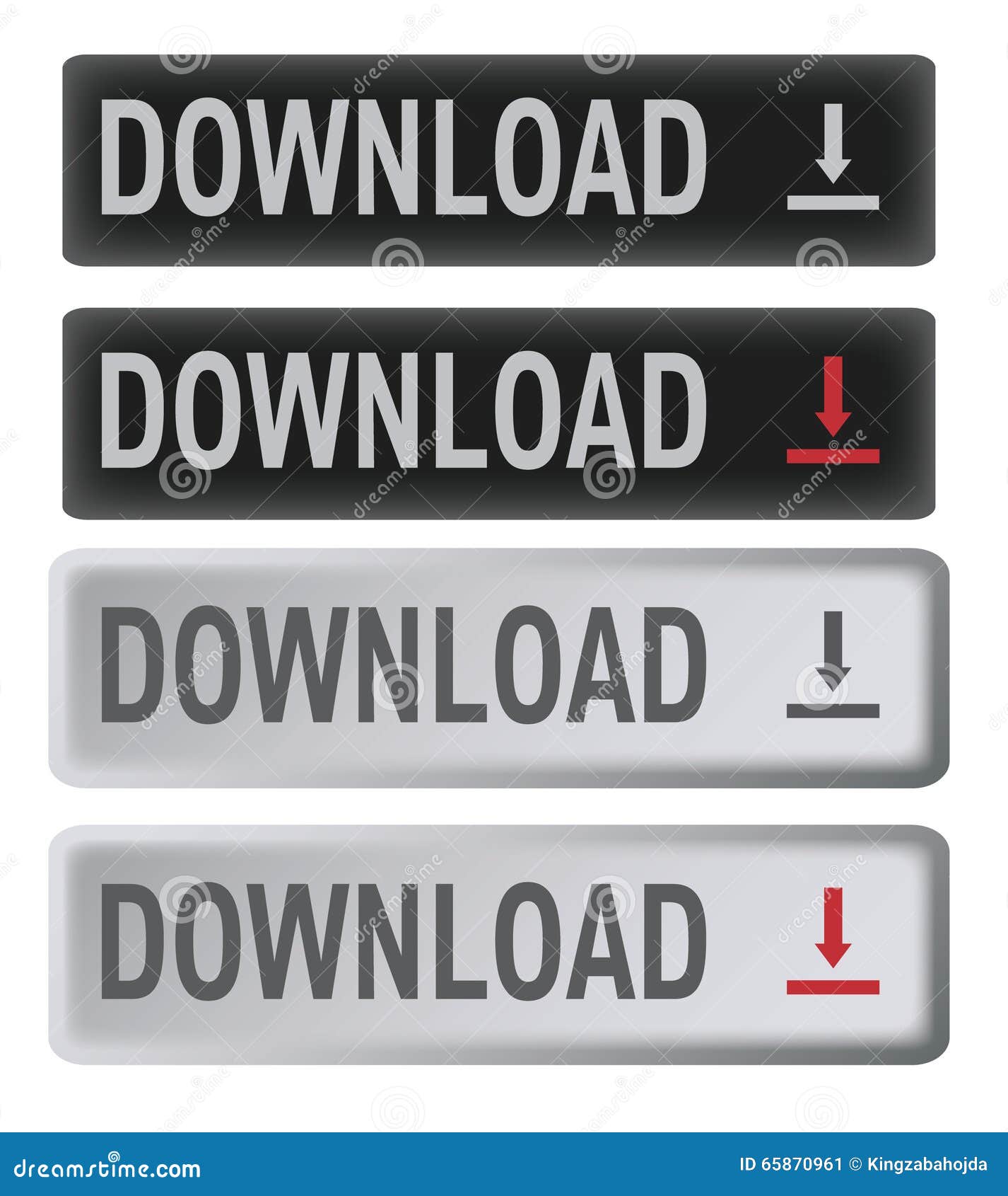 Download buttons set stock illustration. Illustration of icon - 65870961