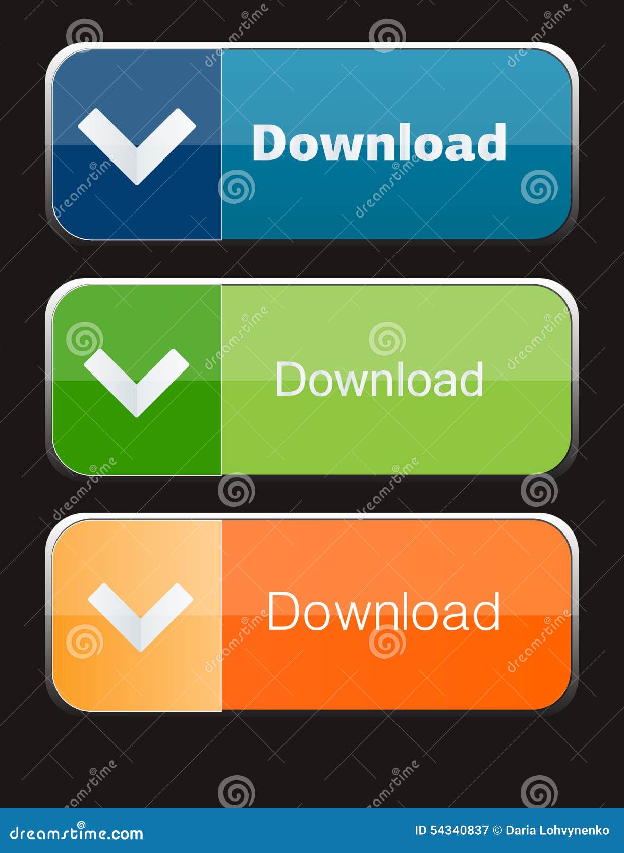 Download buttons stock vector. Illustration of orange - 54340837