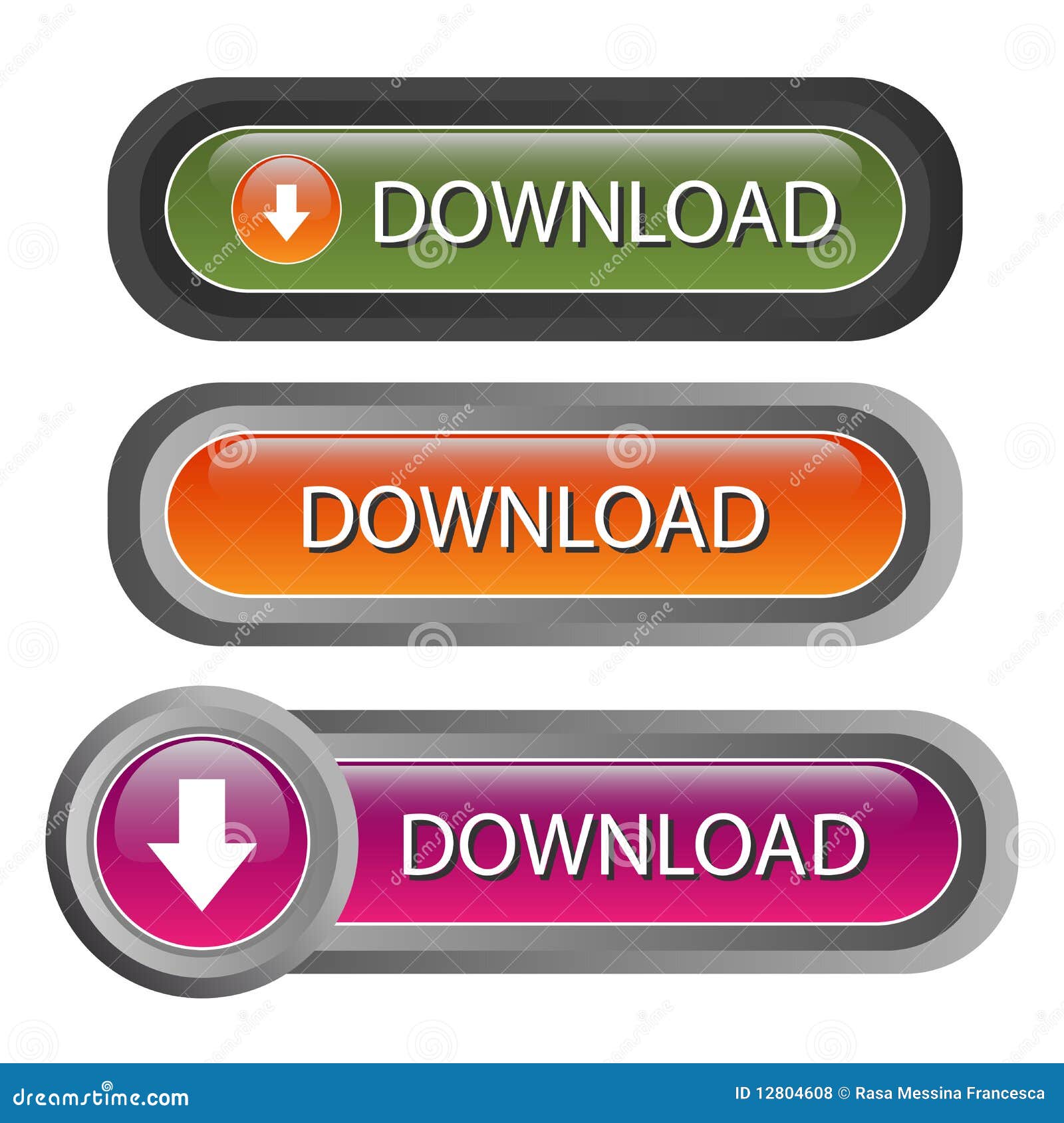 Download buttons - vector stock vector. Illustration of buttons - 12804608