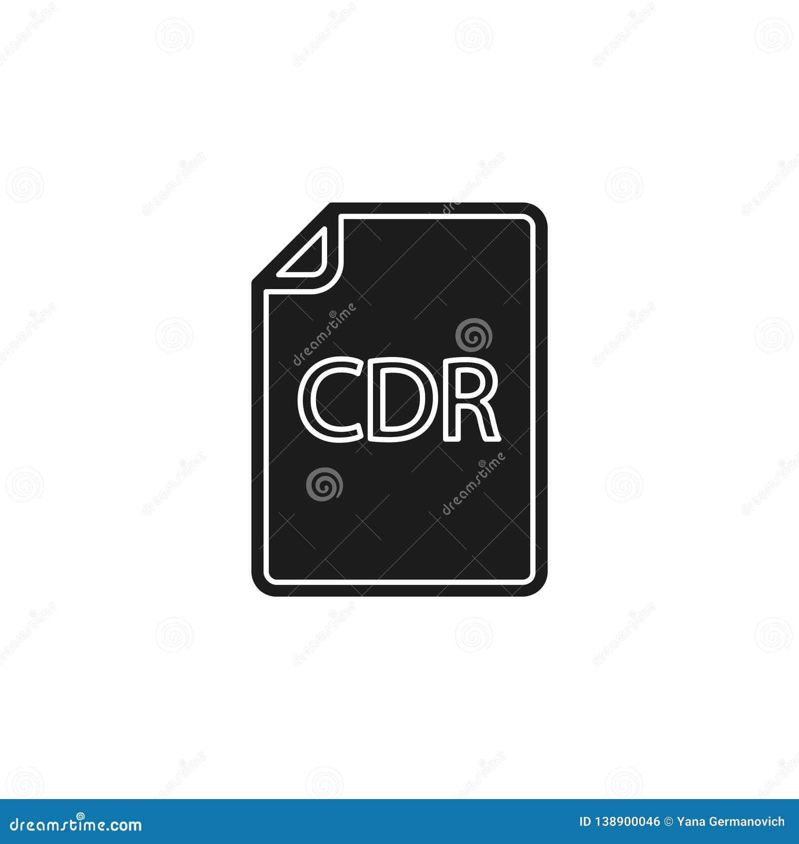 Download CDR Document Icon - Vector File Format Symbol Stock Vector ...