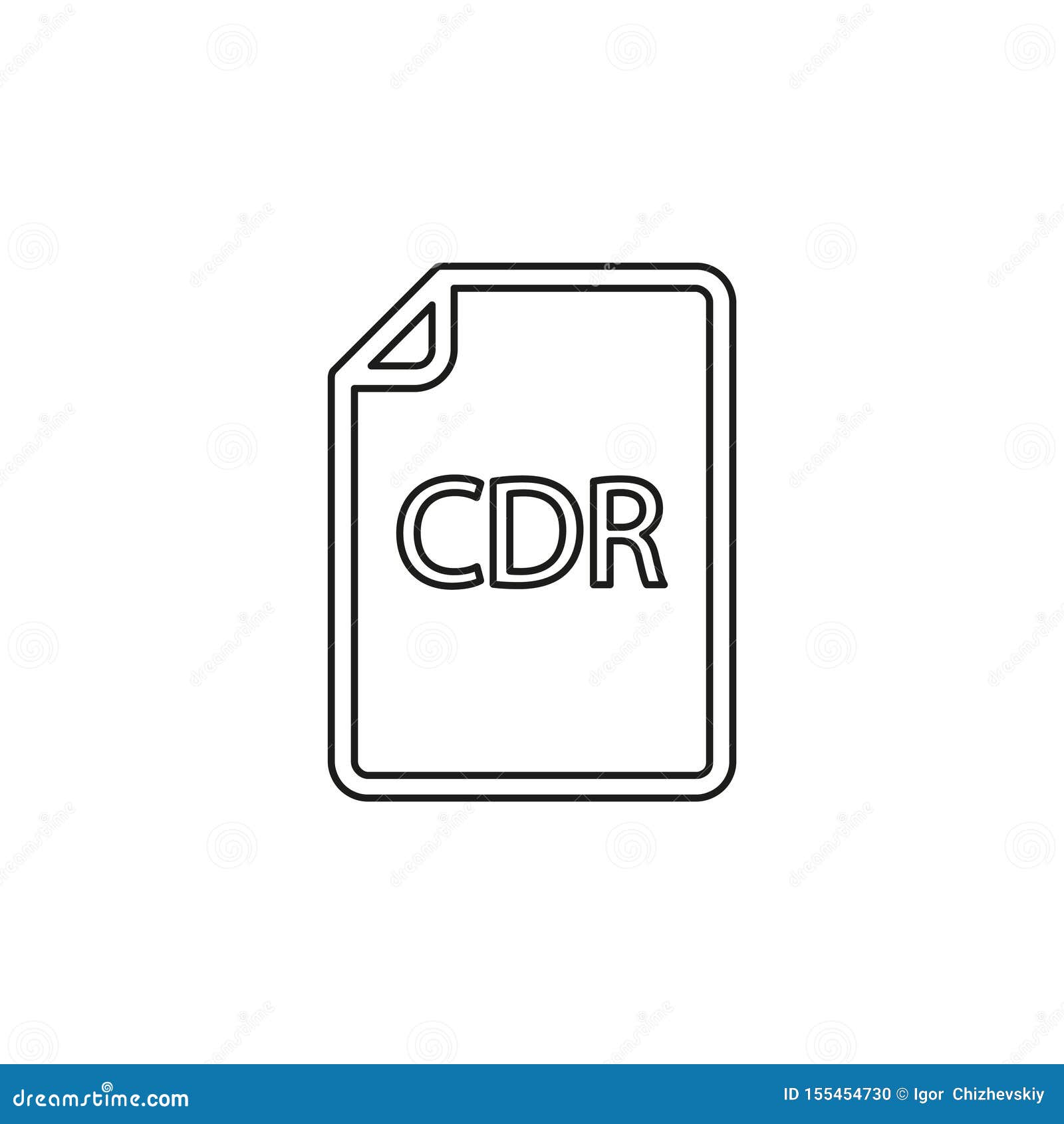 Download CDR Document Icon - Vector File Format Stock Vector ...