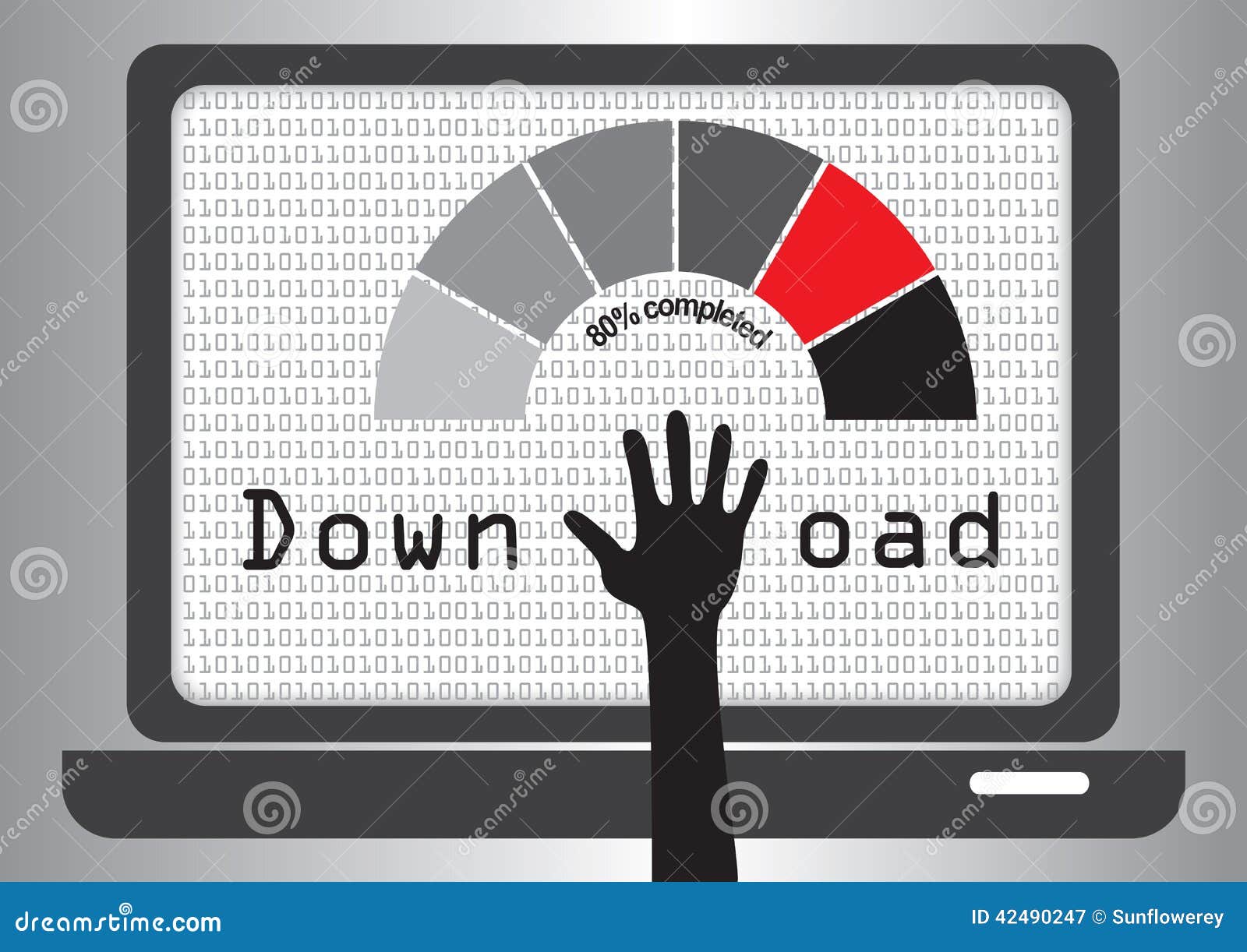 Download concept stock vector. Illustration of sign, hand - 42490247