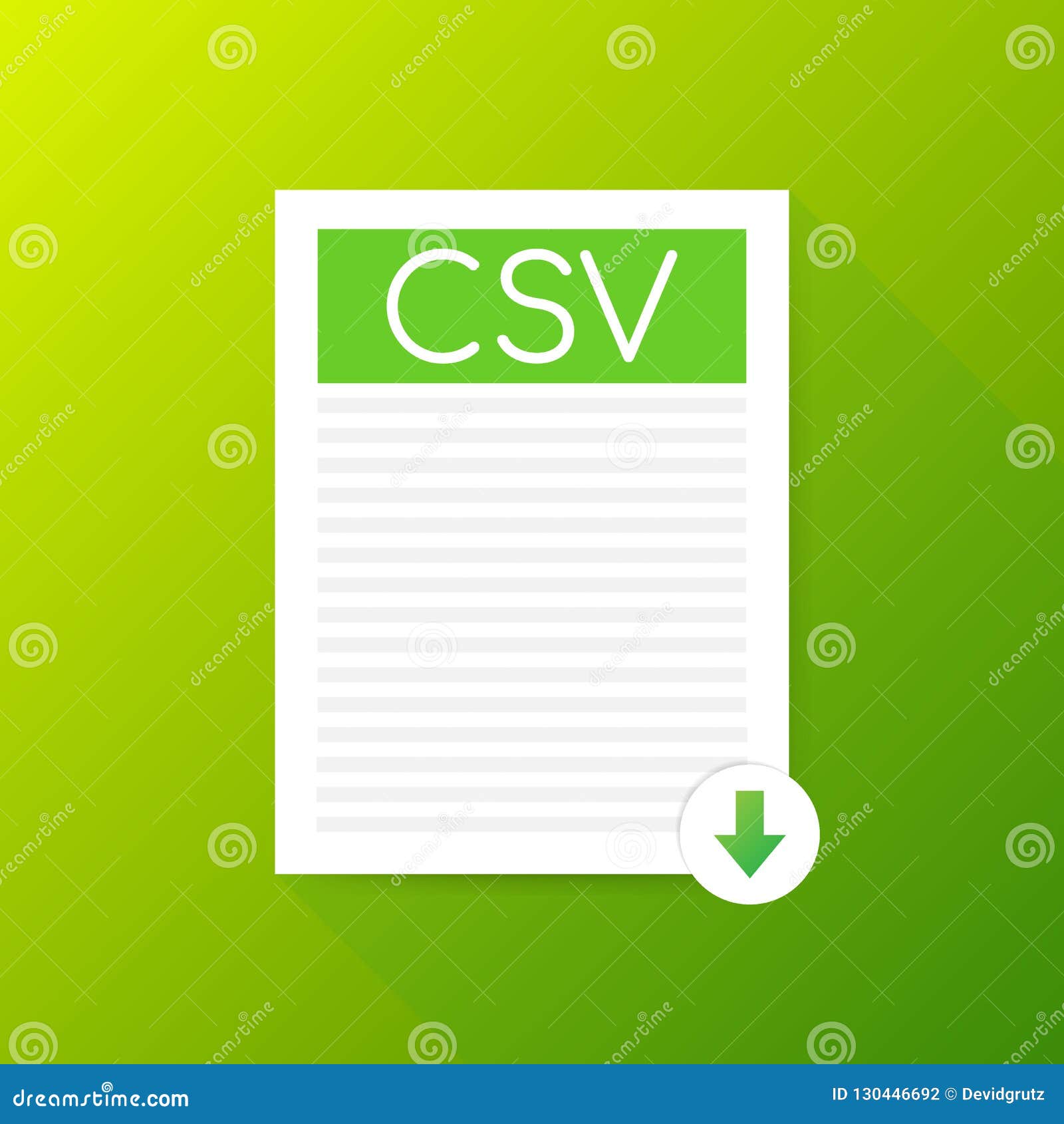 Download CSV Button. Downloading Document Concept. File with CSV Label ...