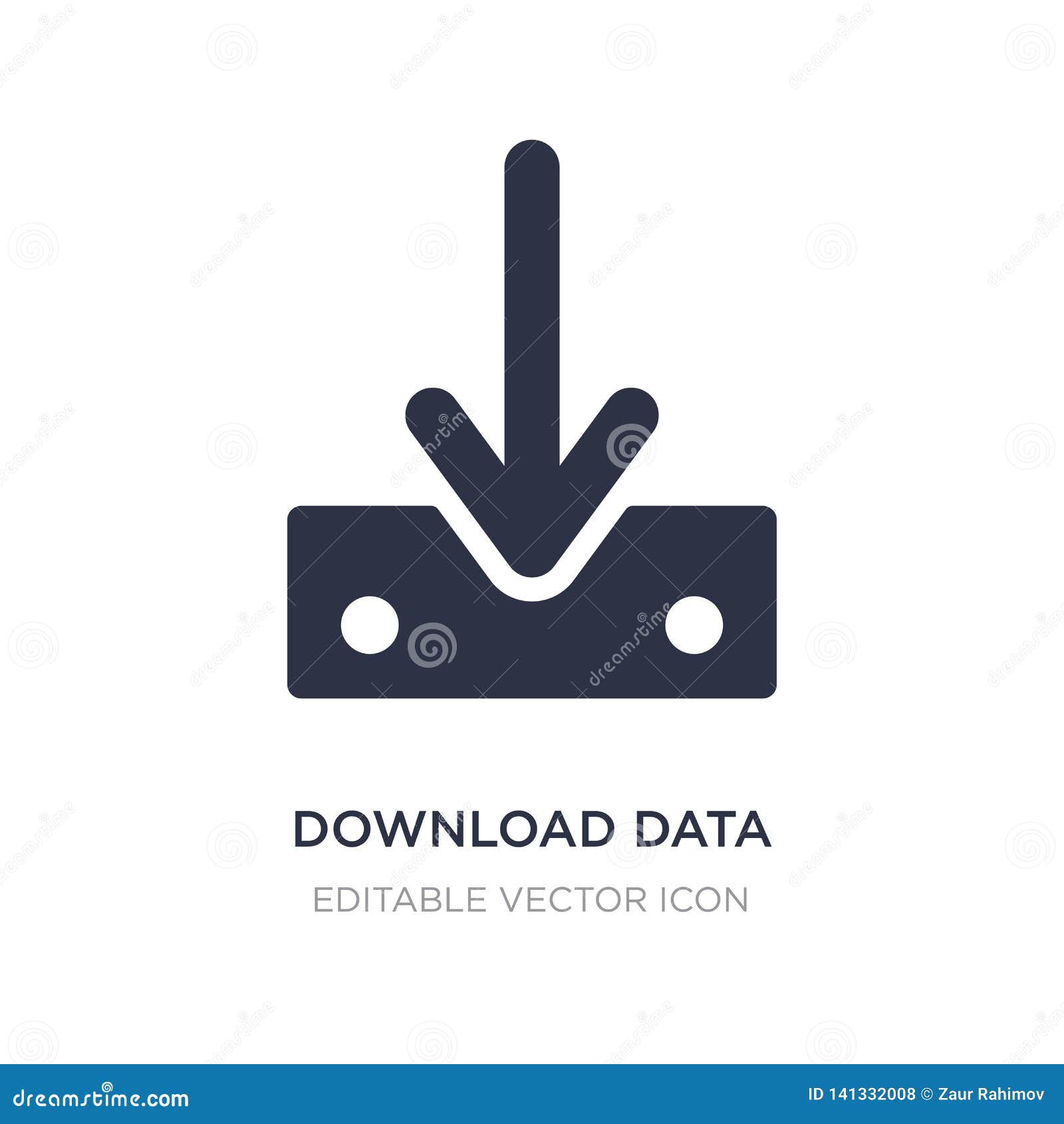 Download Data Icon on White Background. Simple Element Illustration ...