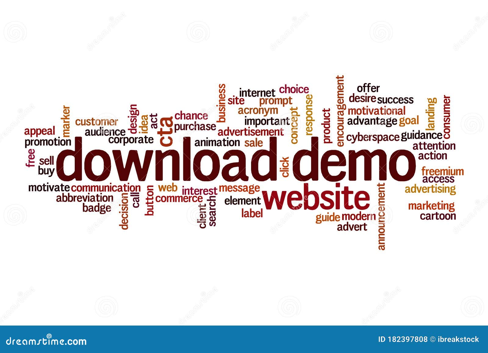 Download Demo Word Cloud Concept Stock Illustration - Illustration of ...