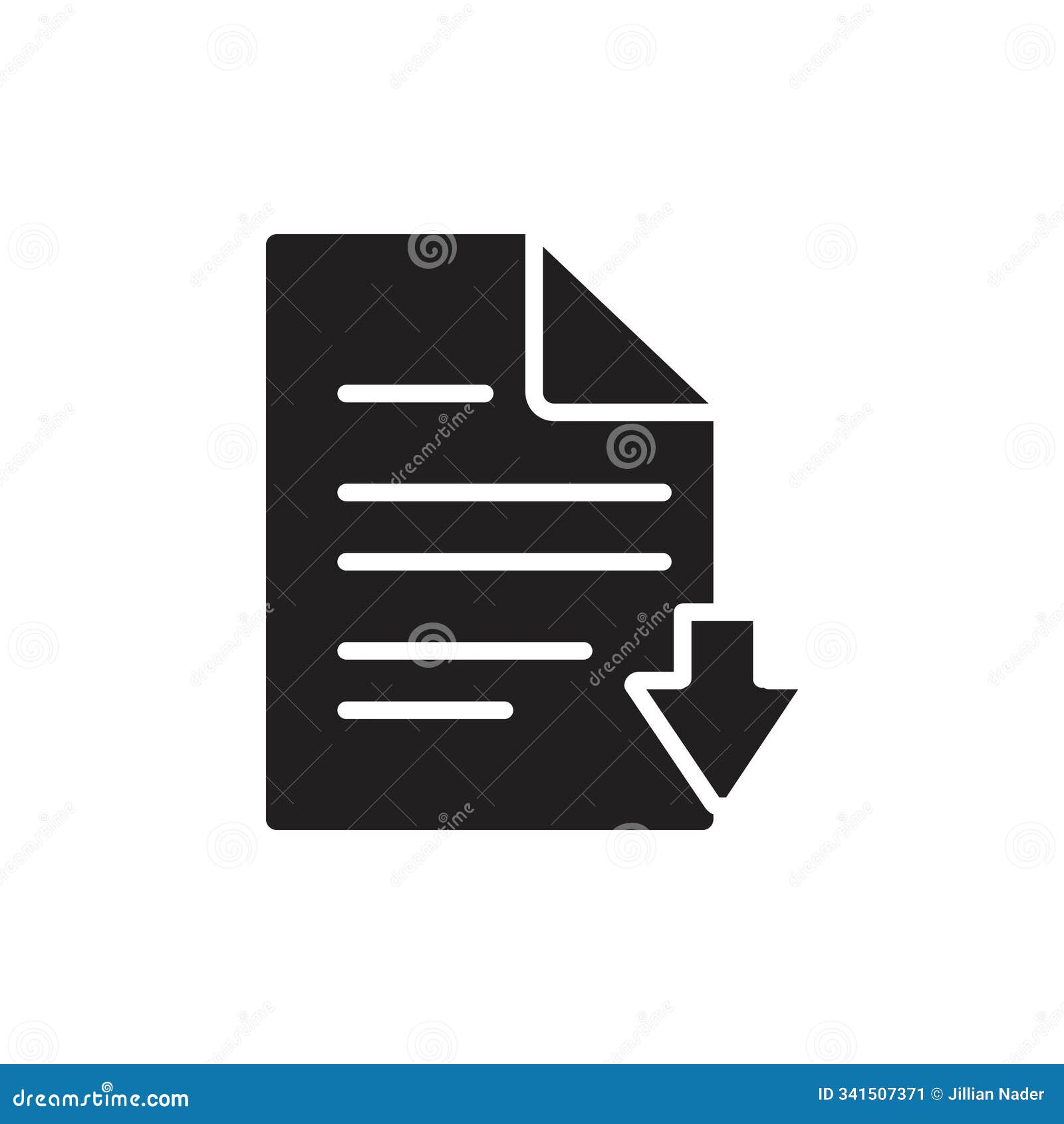 Download Document Icon Flat Line Illustration Stock Illustration ...