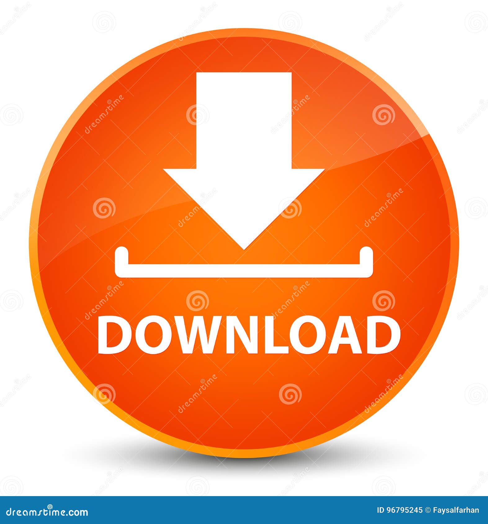 Download Elegant Orange Round Button Stock Illustration - Illustration ...